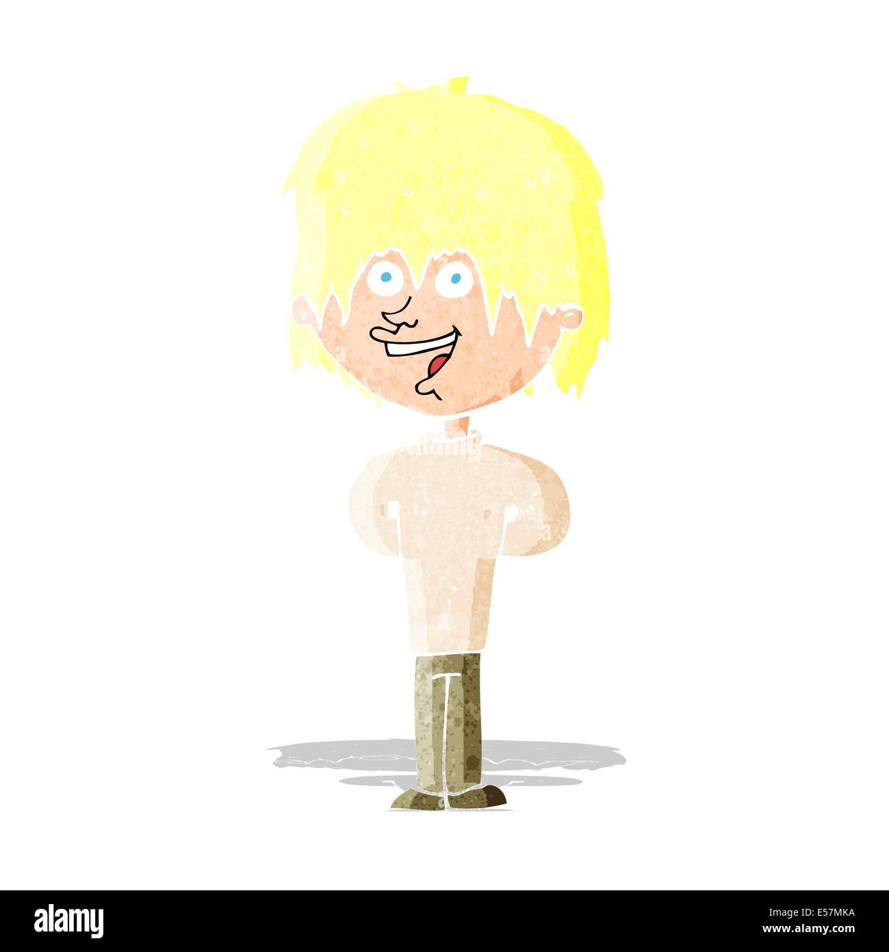 cartoon happy scruffy boy Stock Vector Image & Art - Alamy