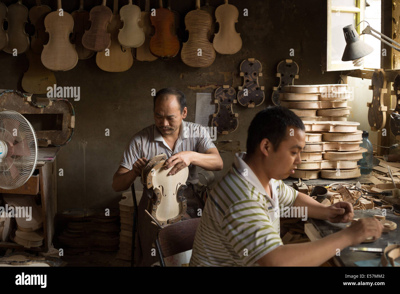 The Beijing Tian Jing Handwork Fiddle Factory, in the Tongzhou district ...