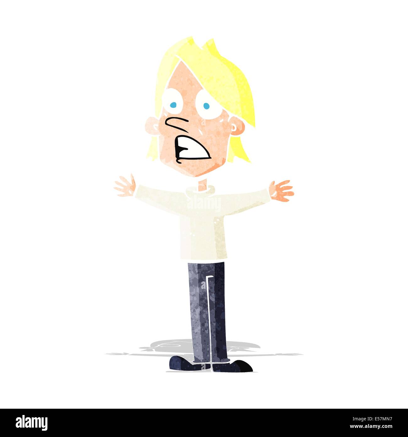 cartoon frightened man Stock Vector Image & Art - Alamy