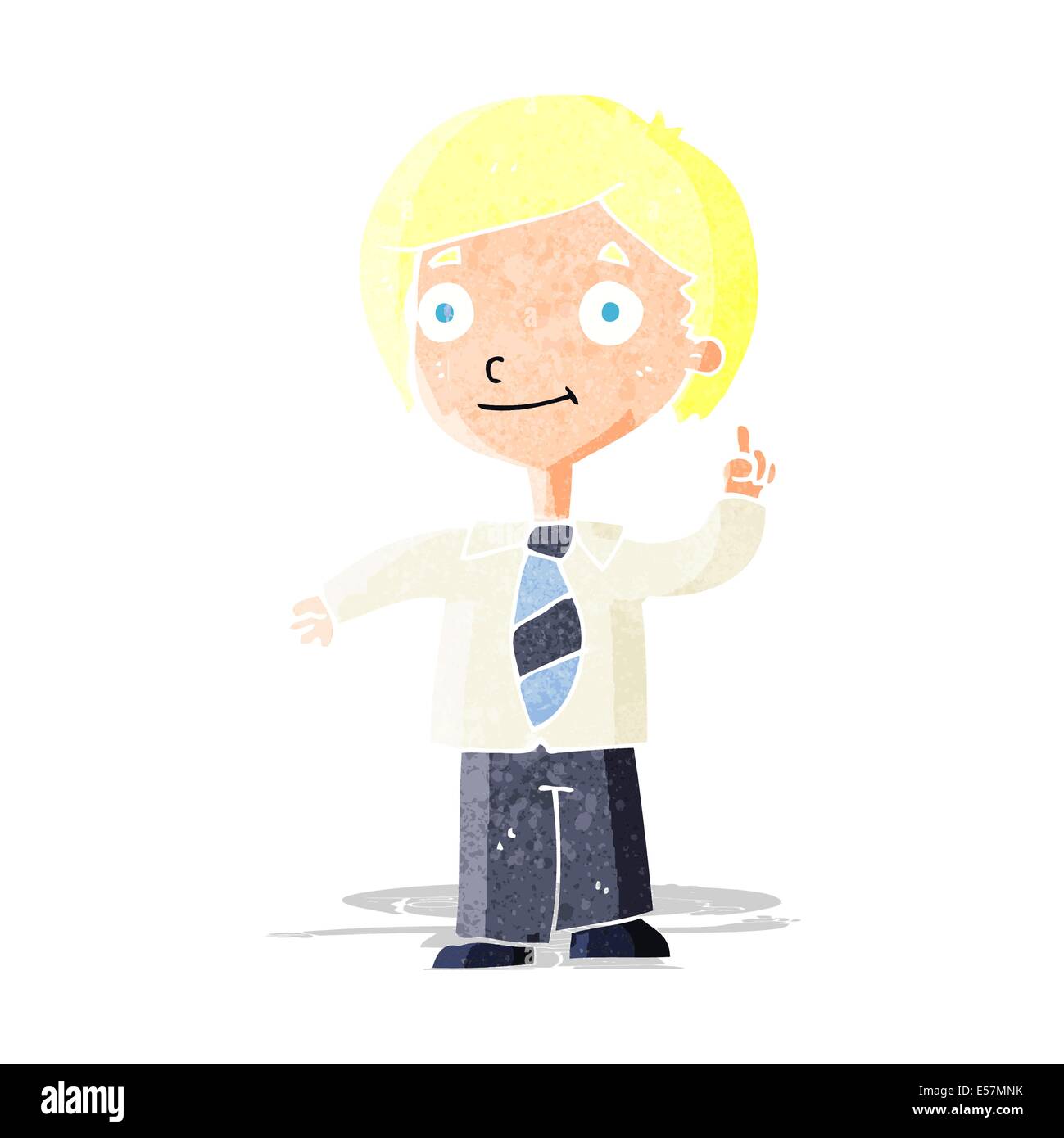 cartoon school boy answering question Stock Vector Image & Art - Alamy