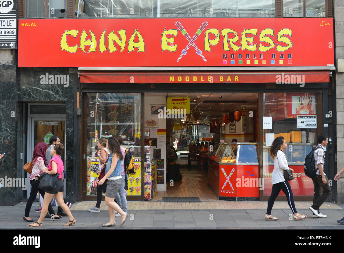 China Express Chinese food noodle bar Chinatown Soho London Stock Photo ...