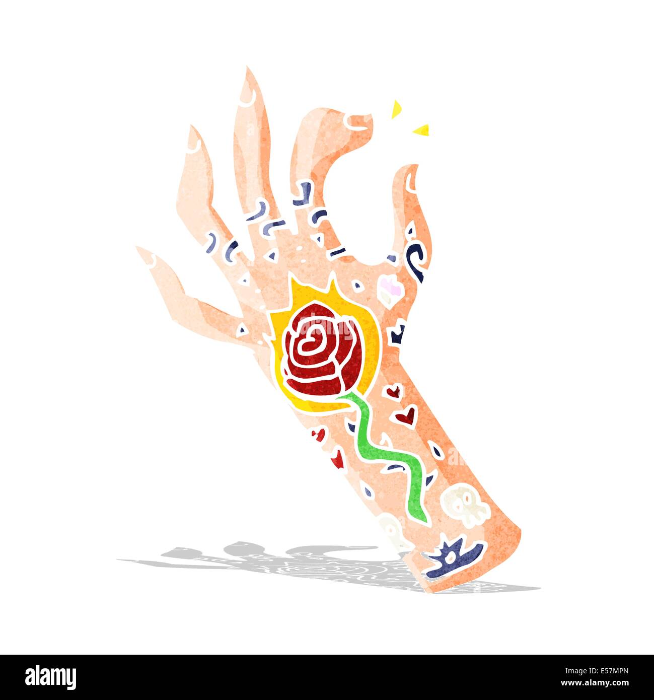 cartoon tattoo hand Stock Vector Image & Art - Alamy