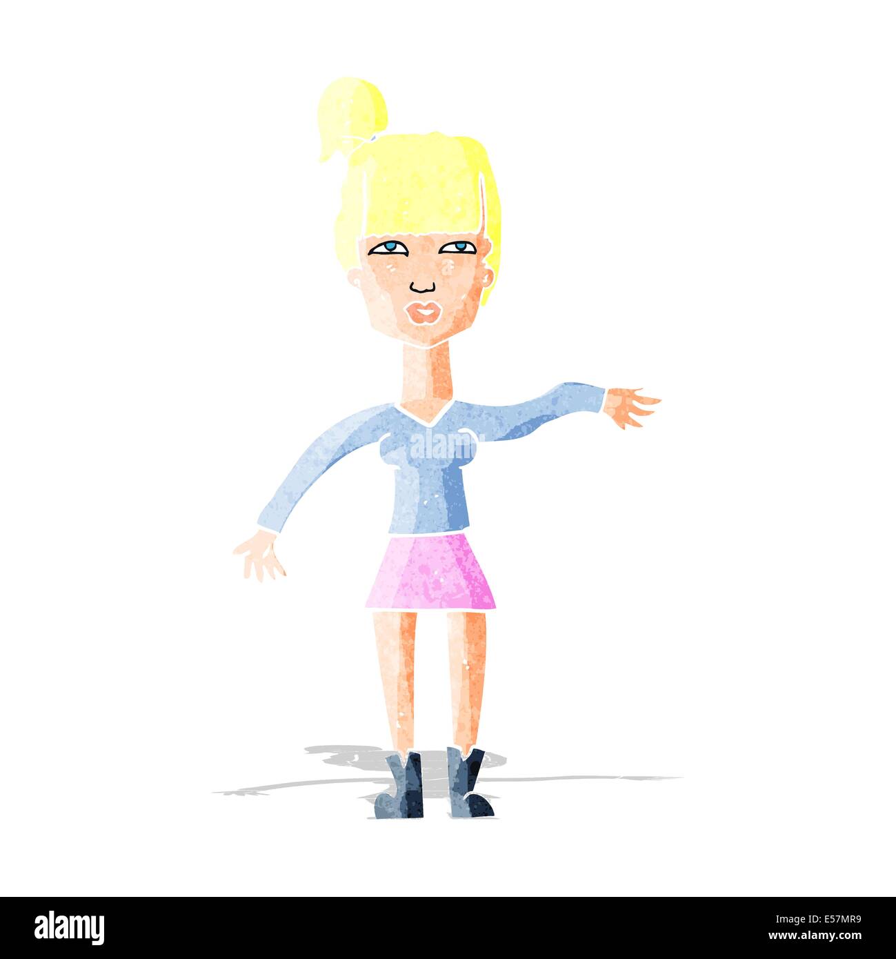 cartoon woman making dismissive gesture Stock Vector Image & Art - Alamy