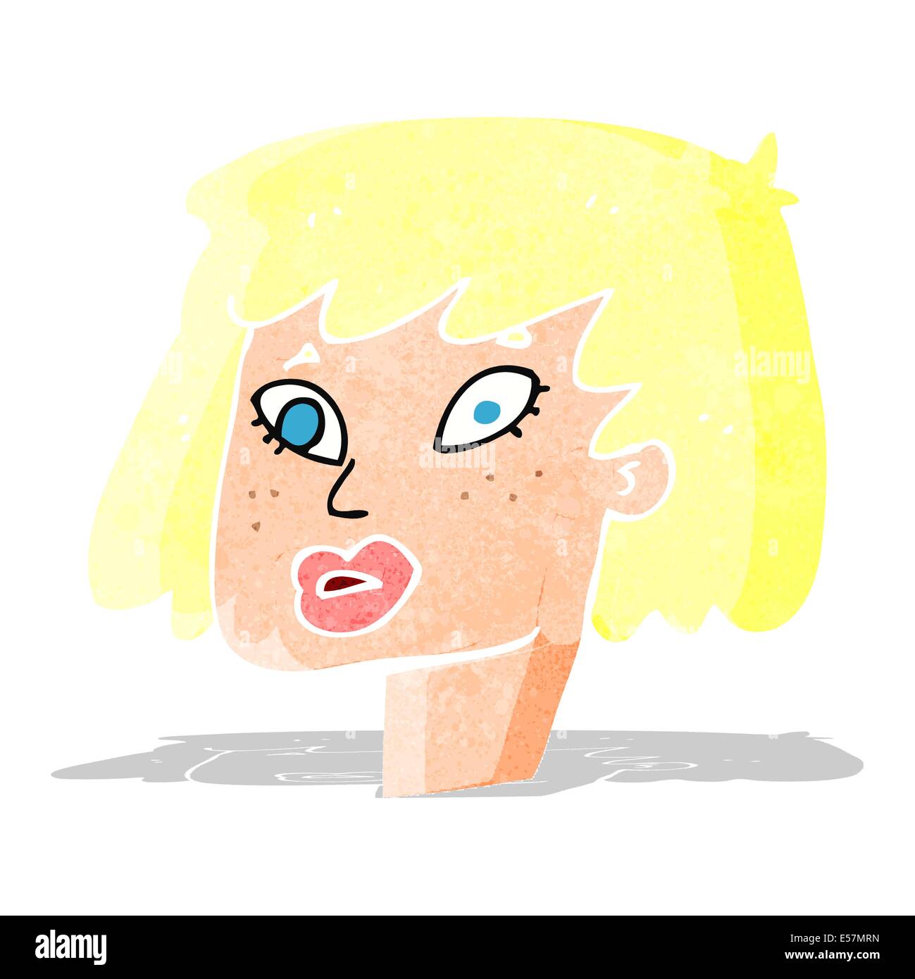 cartoon pretty female face Stock Vector Image & Art - Alamy
