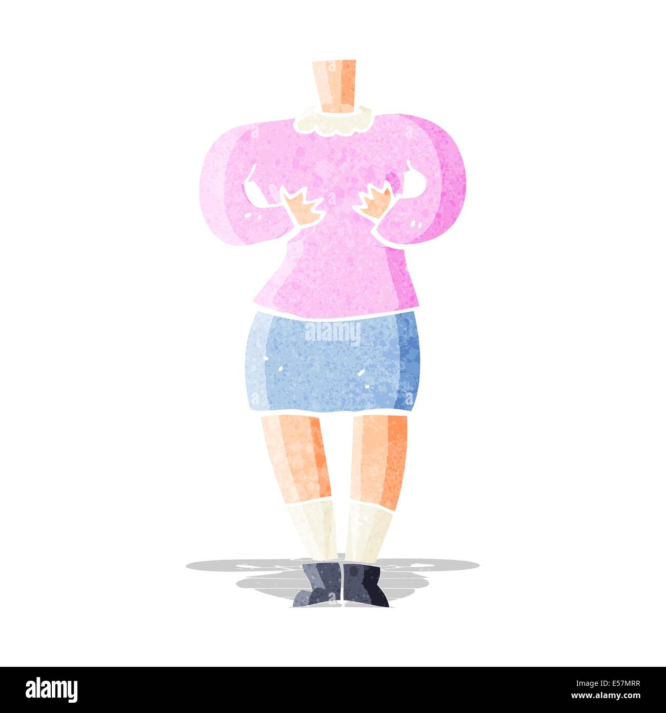cartoon female body (add photos or mix and match cartoons Stock Vector ...