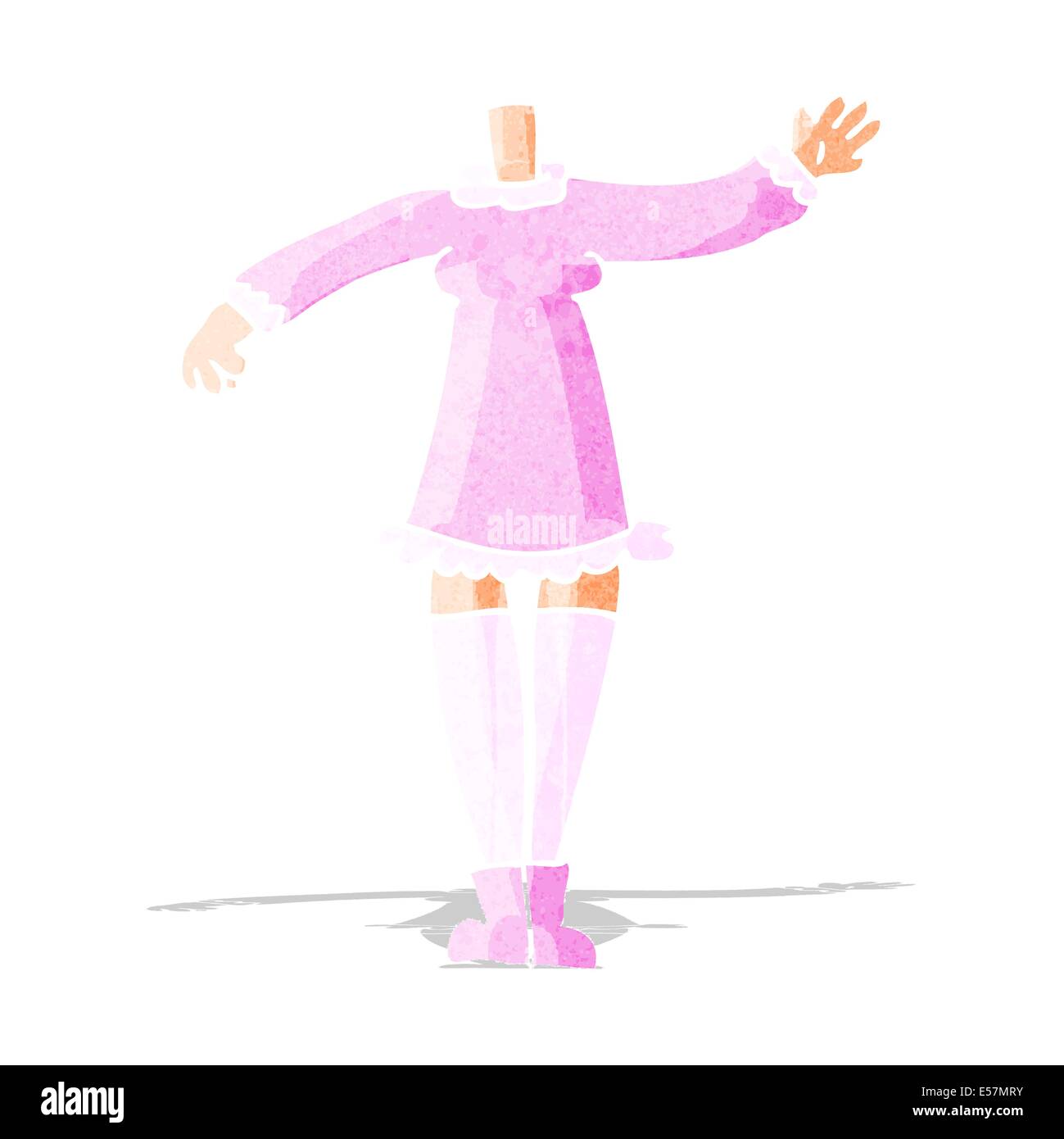 cartoon female body (add photos or mix and match cartoons Stock Vector ...