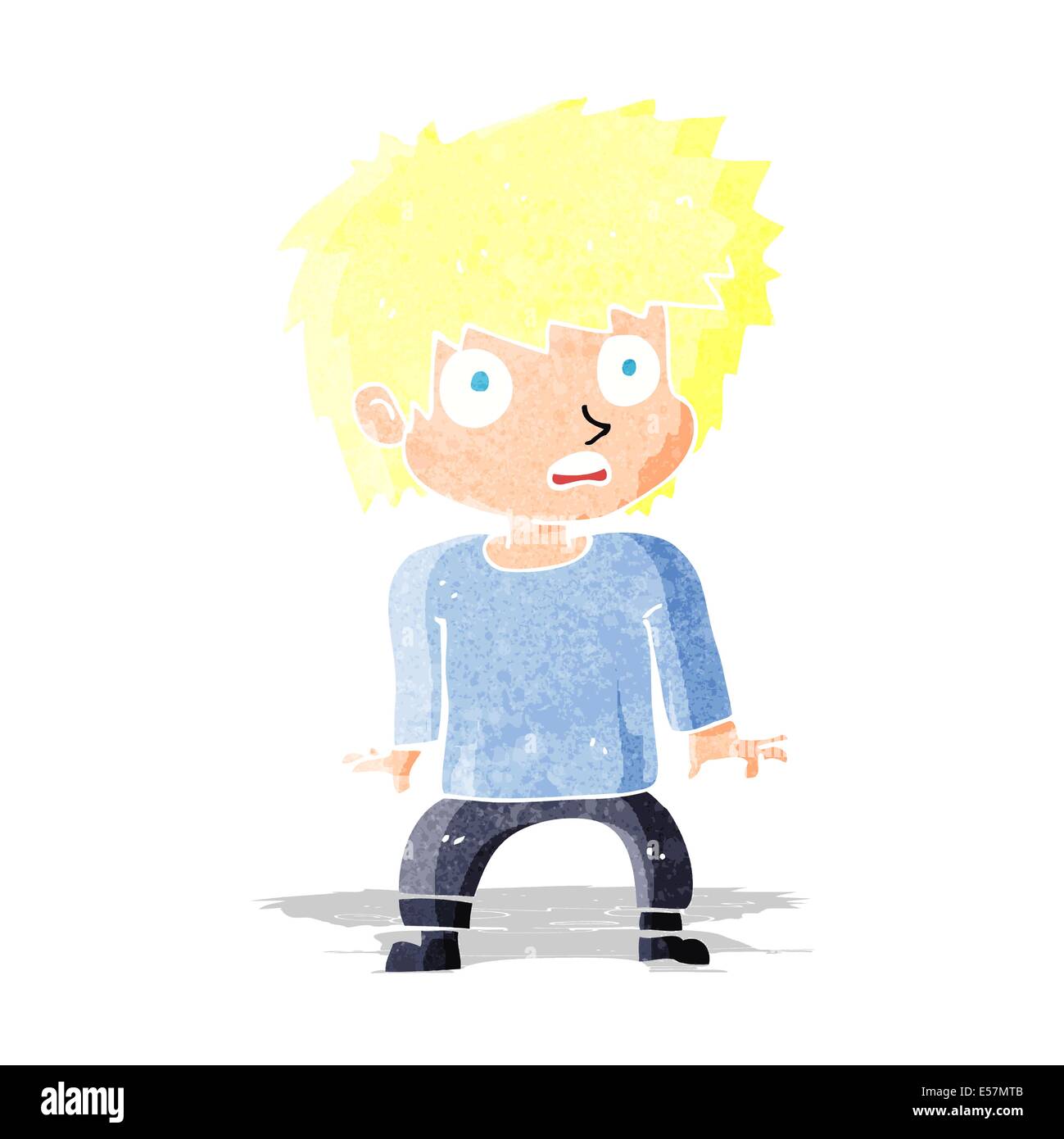 cartoon frightened boy Stock Vector Image & Art - Alamy