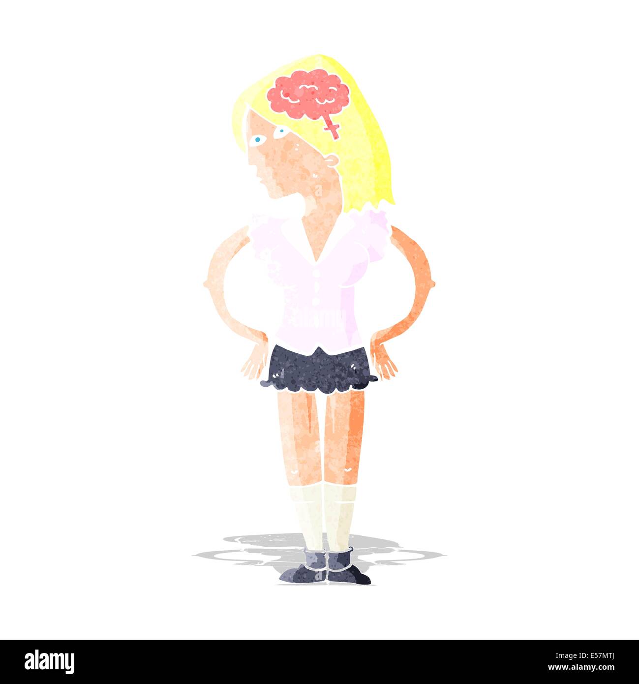 cartoon intelligent woman Stock Vector Image & Art - Alamy