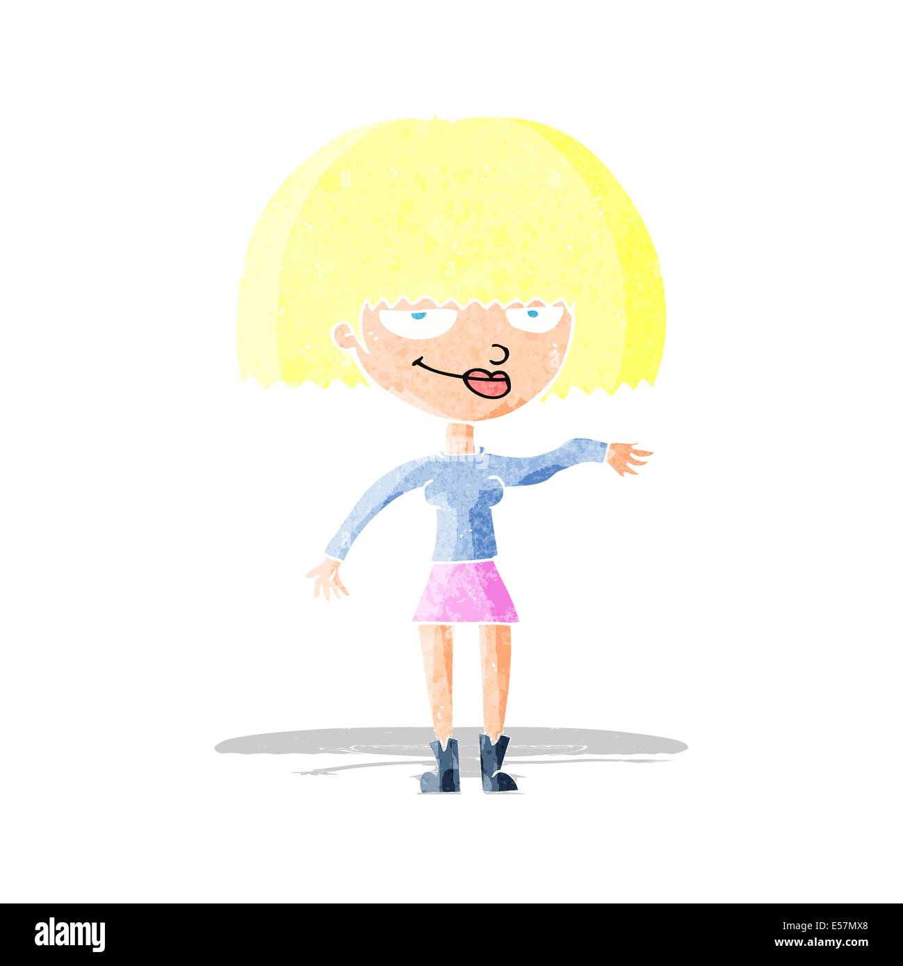 cartoon smug woman making dismissive gesture Stock Vector Image & Art ...