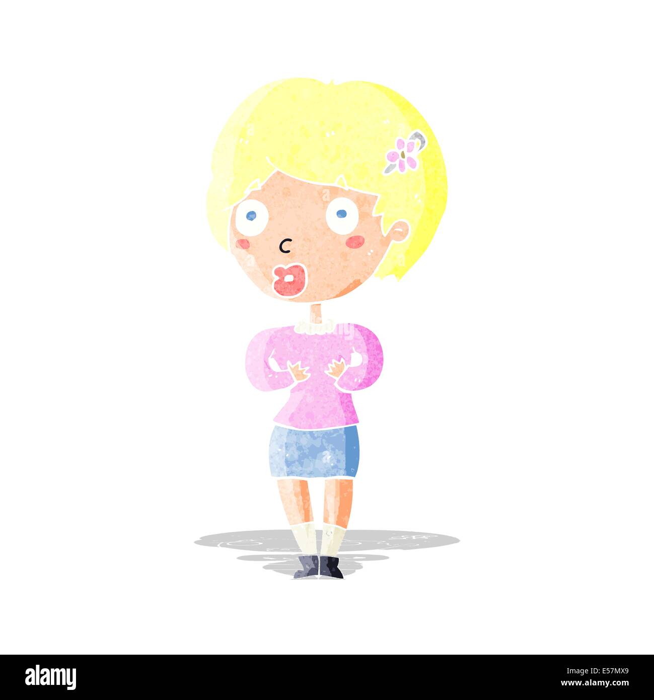 cartoon surprised woman Stock Vector Image & Art - Alamy