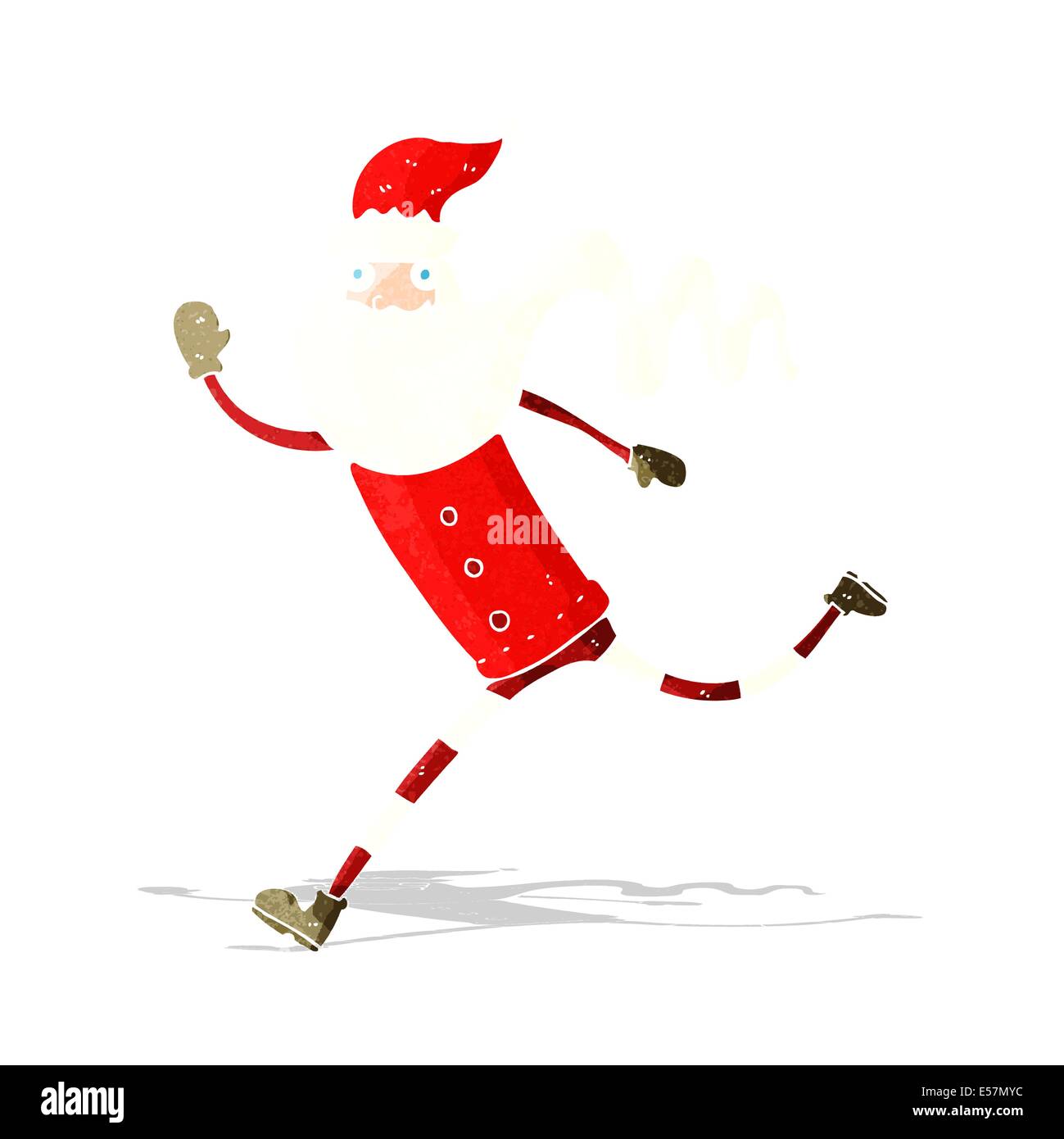 cartoon running santa Stock Vector Image & Art - Alamy