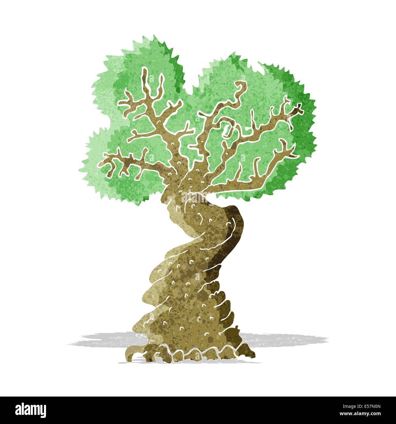 Cartoon big old tree Cut Out Stock Images & Pictures - Alamy