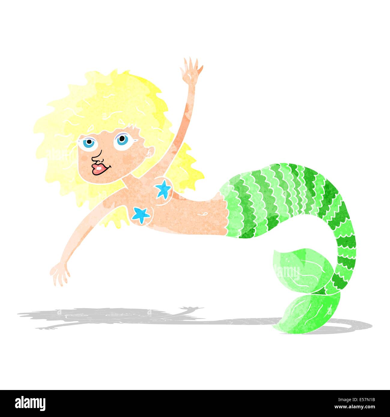 cartoon pretty mermaid Stock Vector Image & Art - Alamy