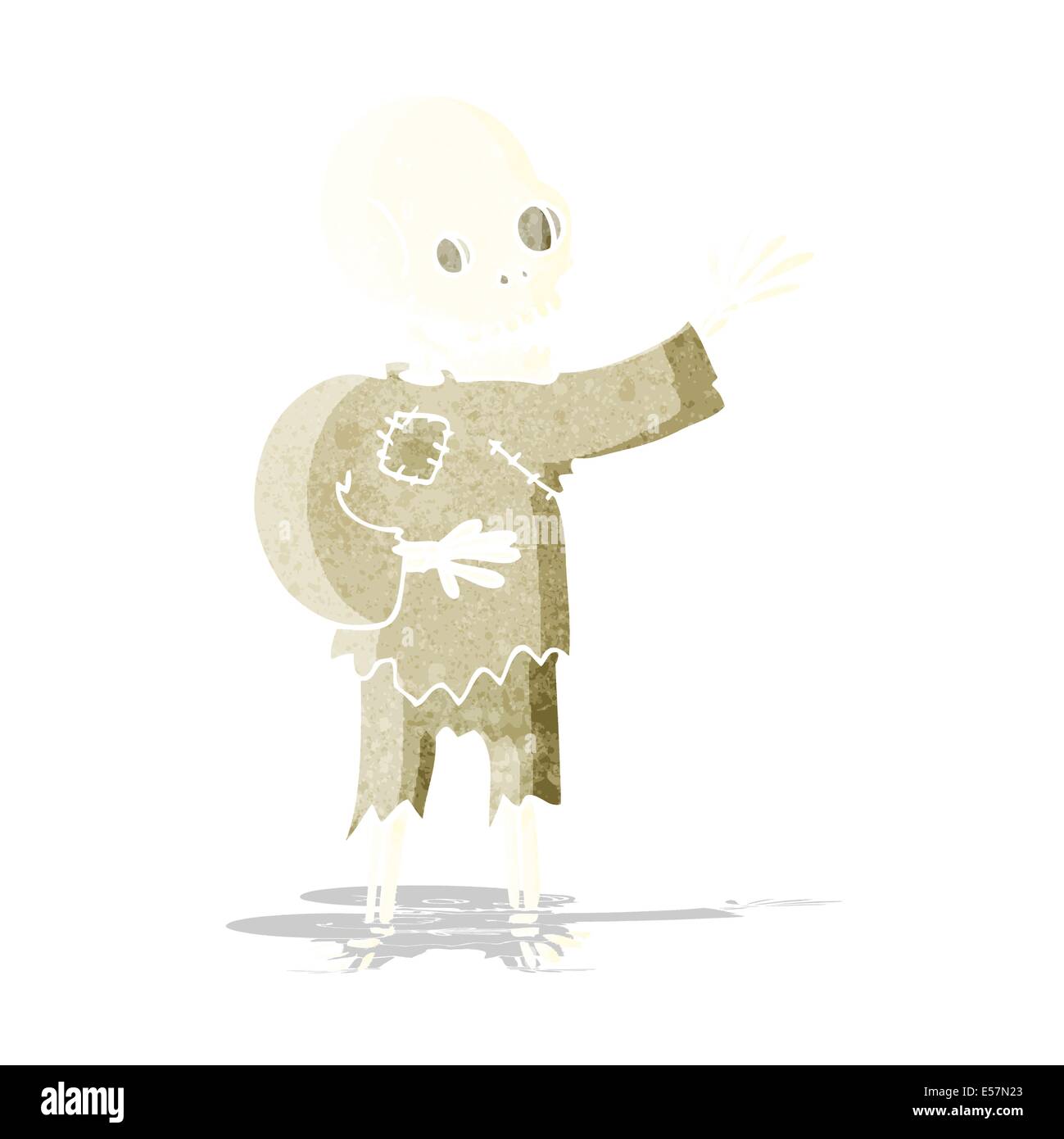 Drawing cute cartoon waving skeleton hi-res stock photography and ...