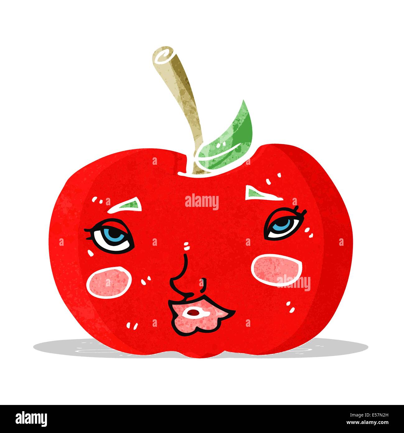 cartoon apple with face Stock Vector Image & Art - Alamy