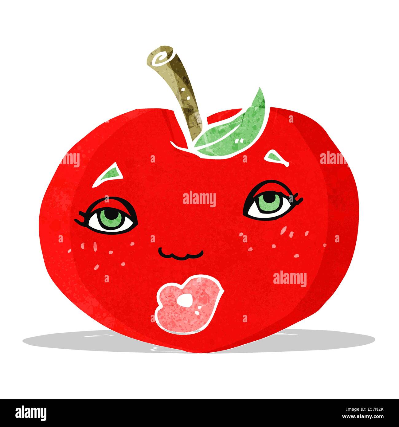 cartoon apple with face Stock Vector Image & Art - Alamy