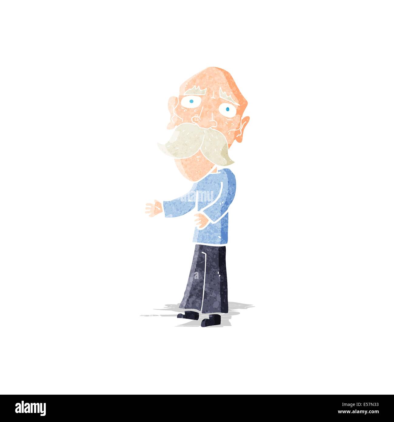 Cartoon lonely old man Cut Out Stock Images & Pictures - Alamy