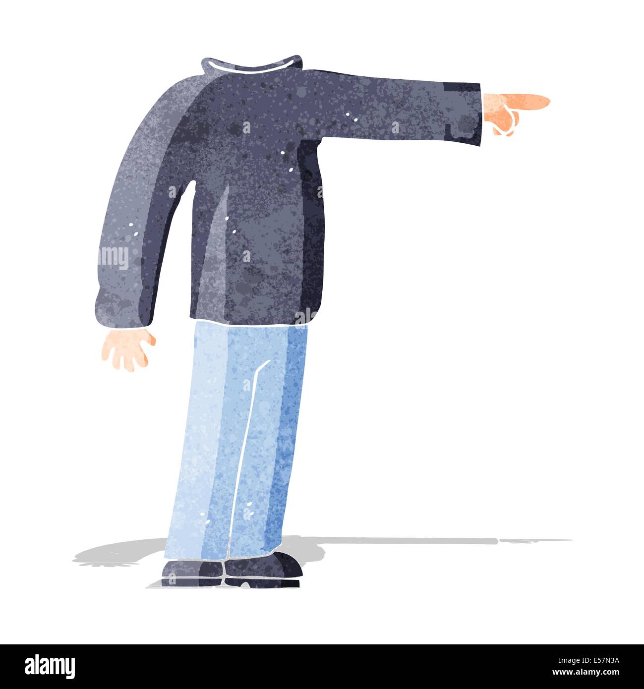 cartoon headless man pointing Stock Vector Image & Art - Alamy