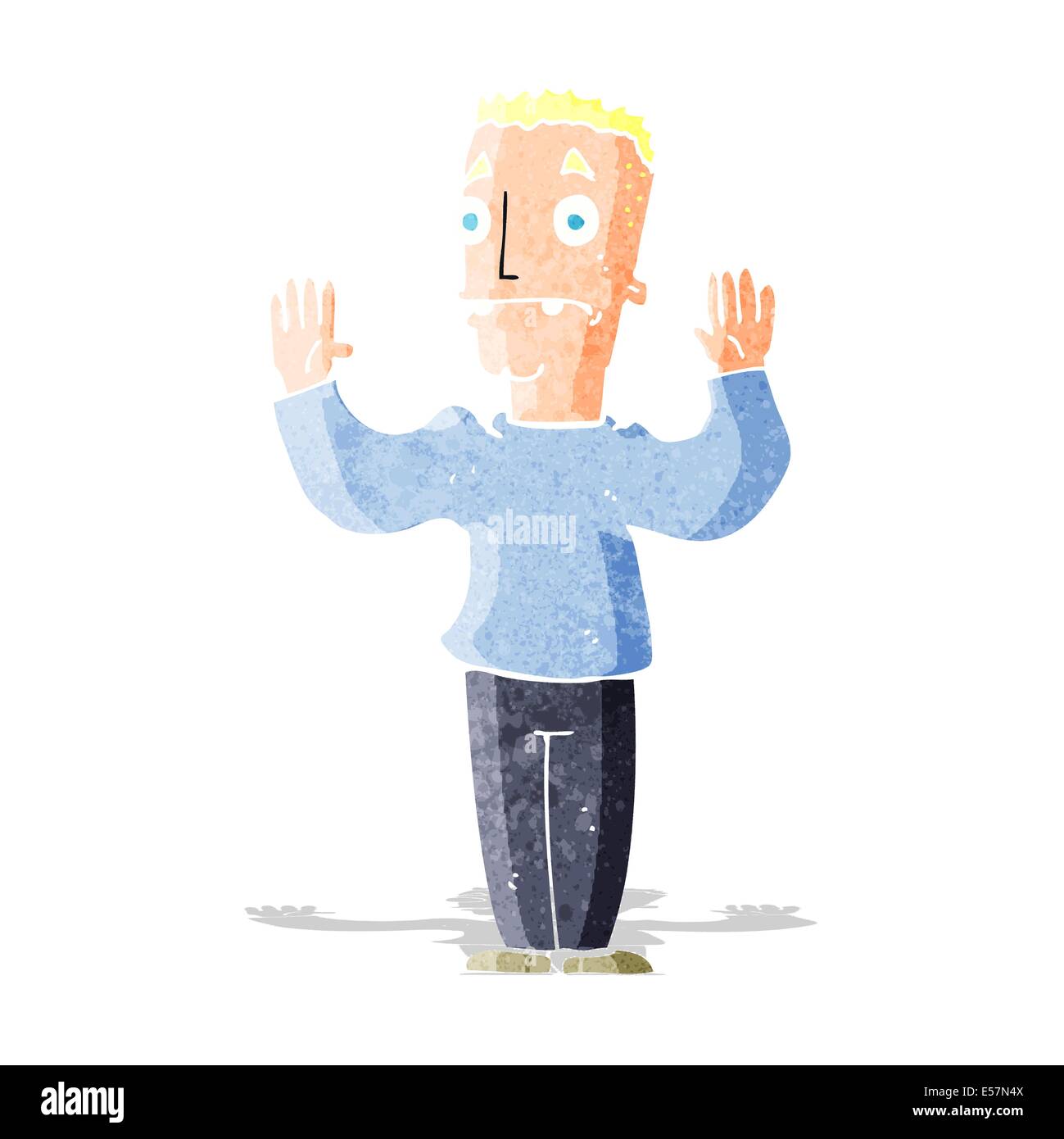 cartoon man surrendering Stock Vector Image & Art - Alamy