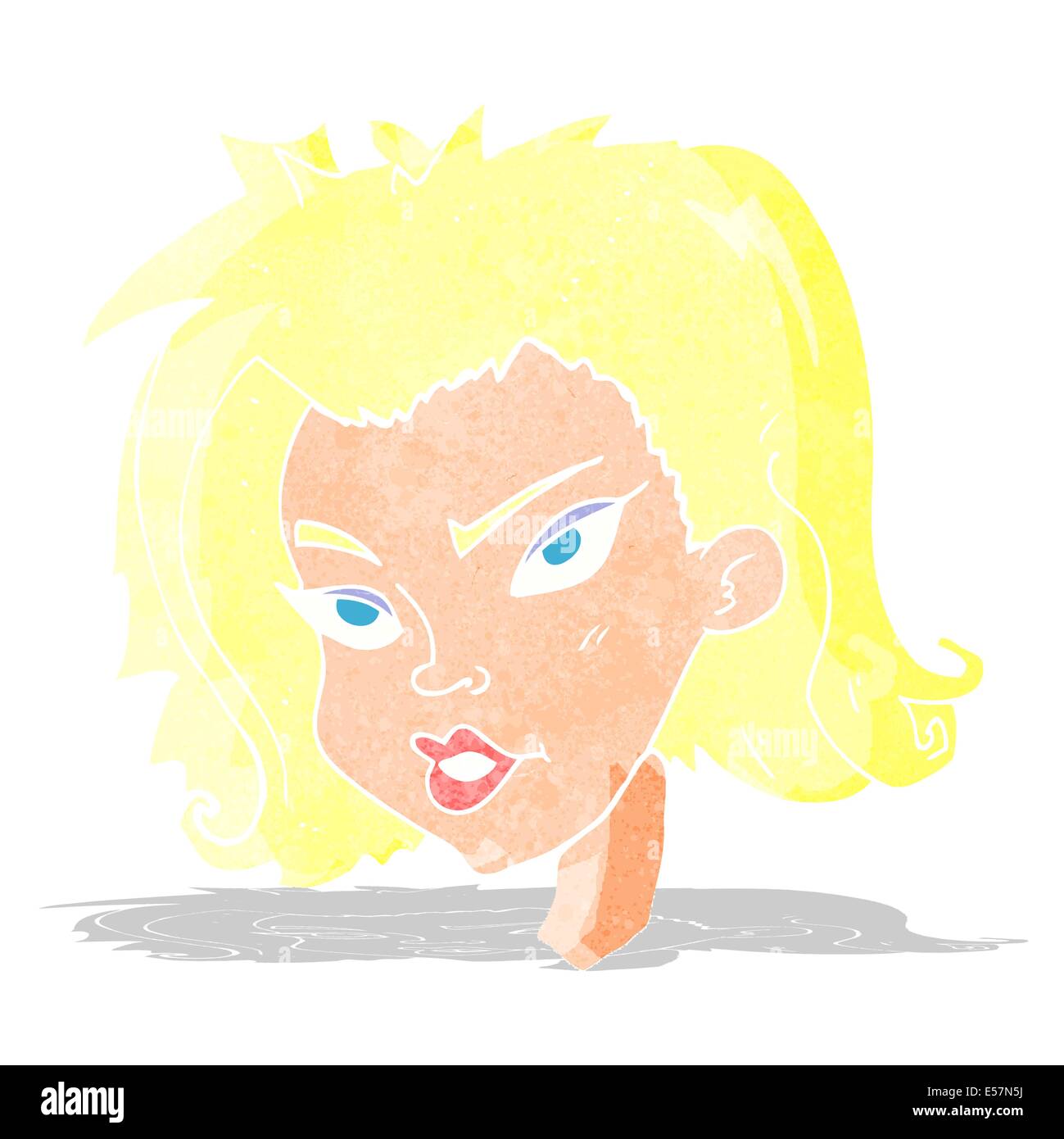 cartoon female face Stock Vector Image & Art - Alamy