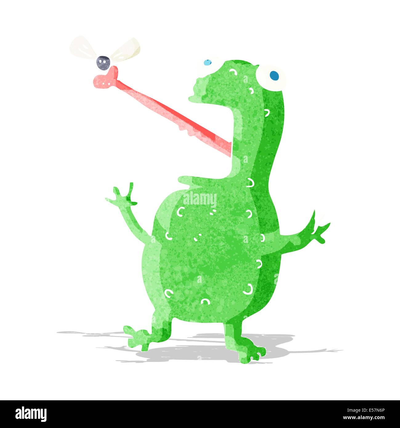 cartoon frog catching fly Stock Vector Image & Art - Alamy