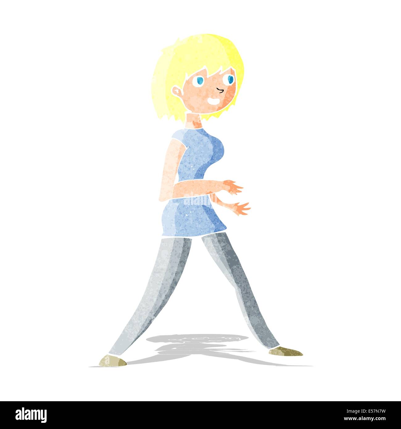 cartoon woman walking Stock Vector Image & Art - Alamy