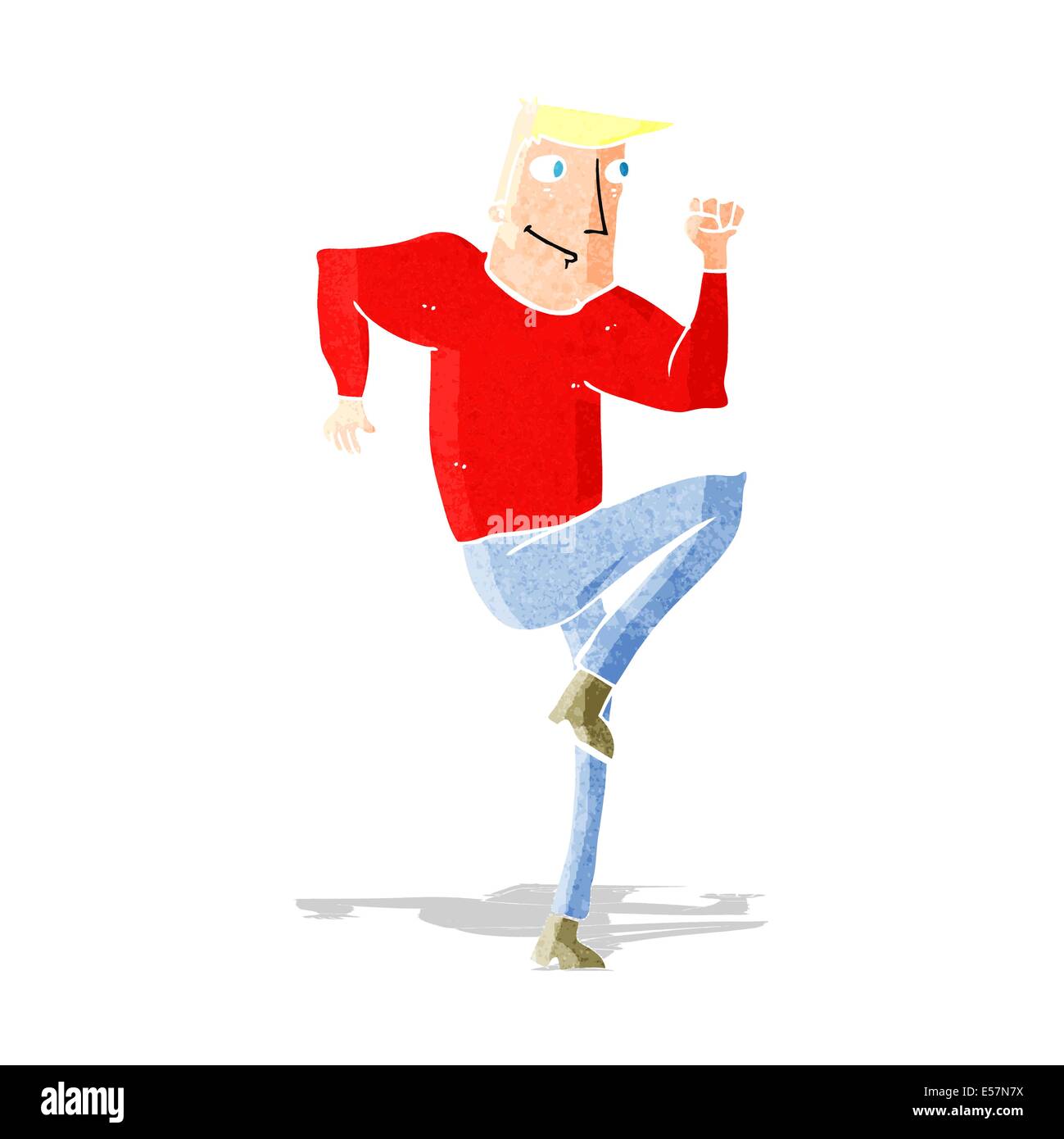 cartoon man jogging on spot Stock Vector Image & Art - Alamy