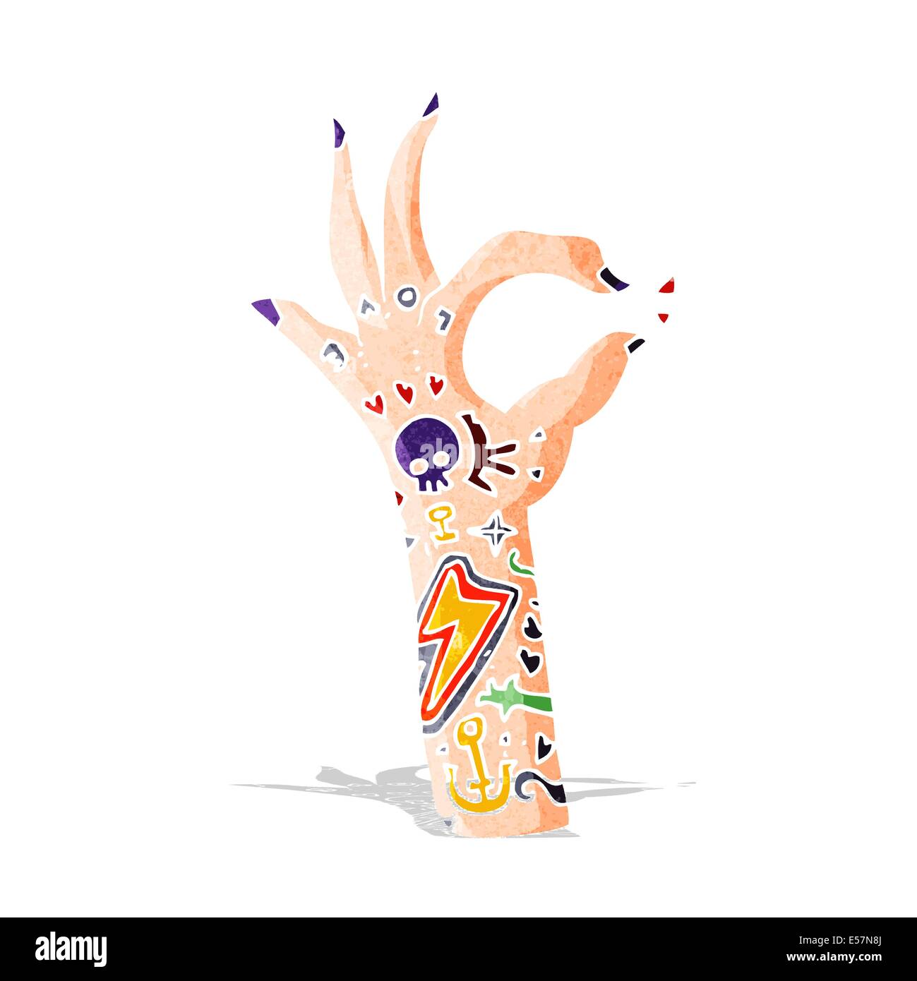 cartoon tattoo arm Stock Vector Image & Art - Alamy