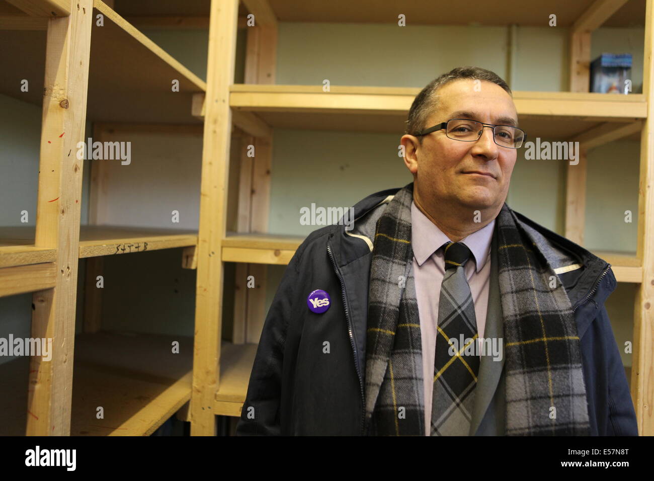 French SNP (Scottish National Party) MsP Christian Allard at an empty ...