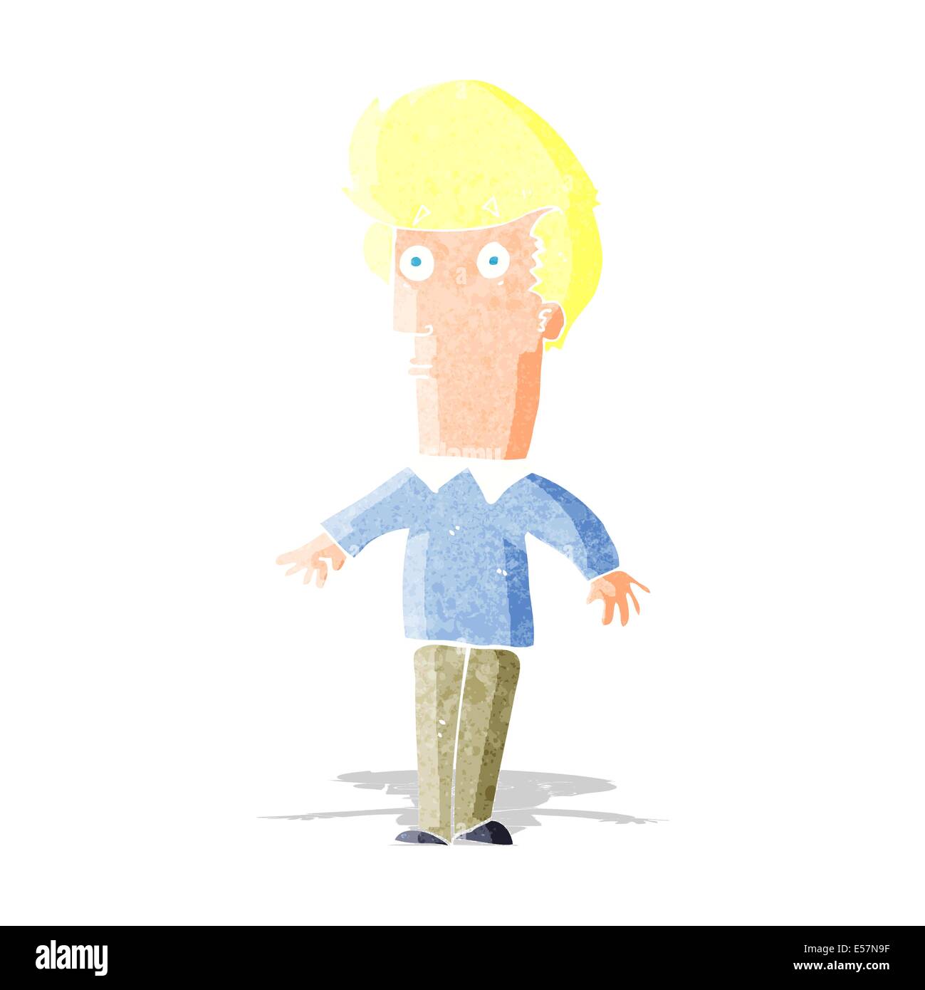 cartoon startled man Stock Vector Image & Art - Alamy