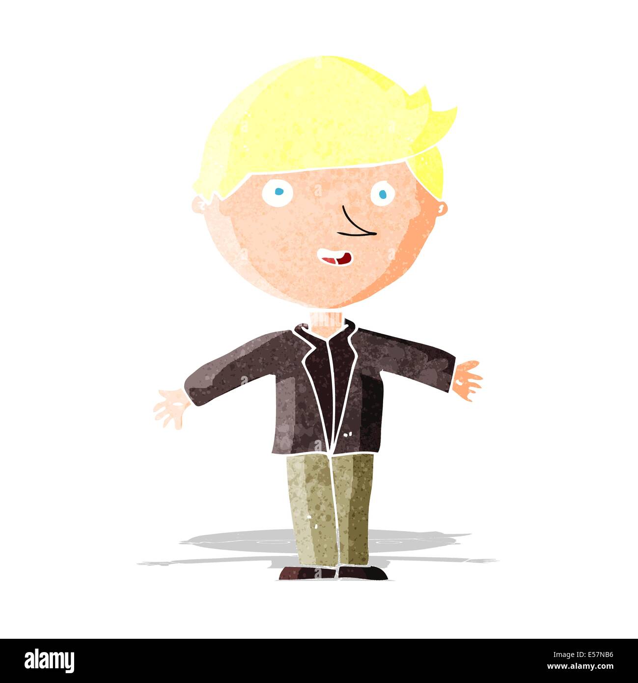 Cartoon man in casual jacket Cut Out Stock Images & Pictures - Alamy