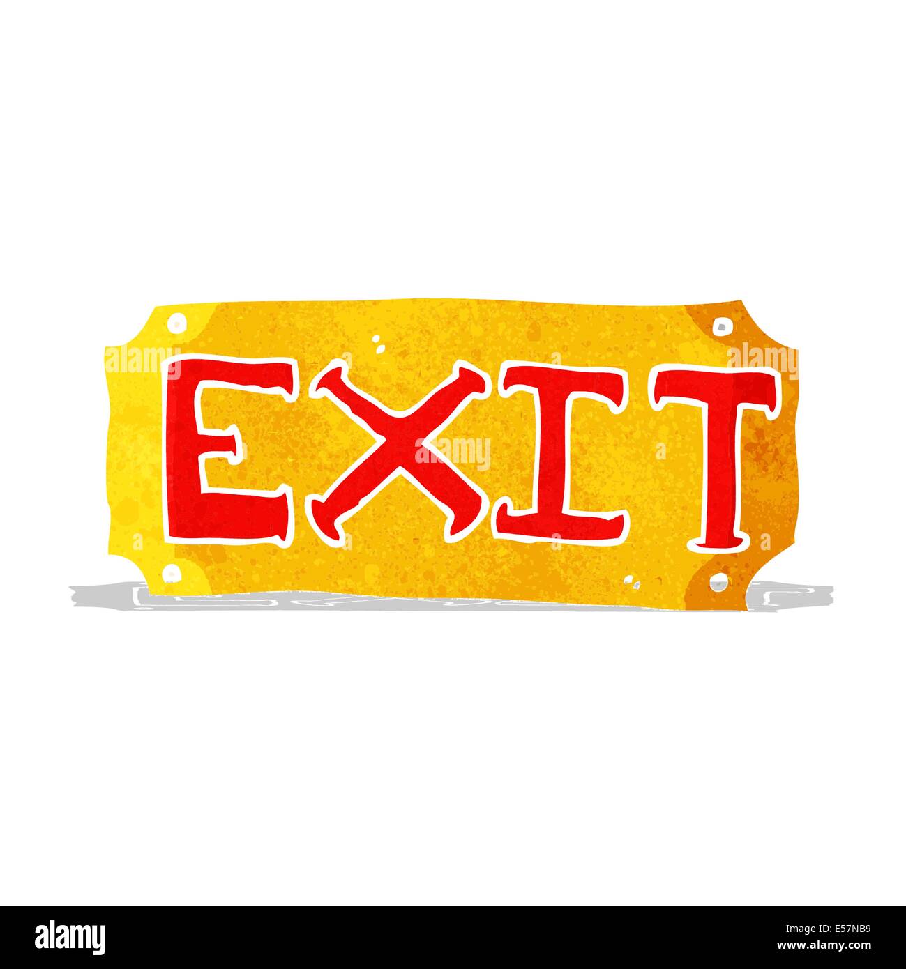 cartoon exit sign Stock Vector Image & Art - Alamy