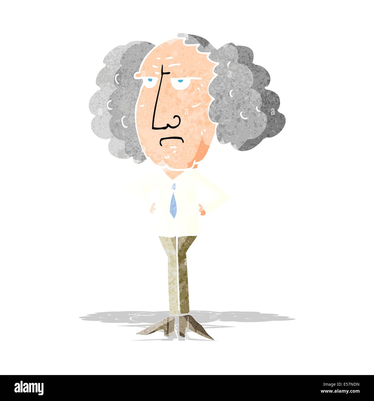 cartoon big hair lecturer man Stock Vector Image & Art - Alamy