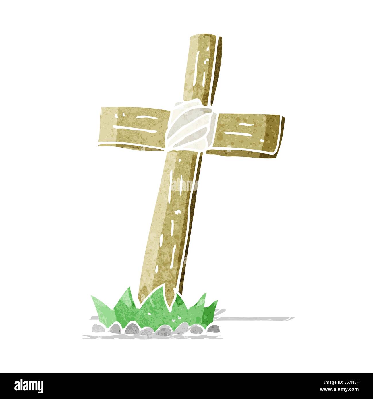 cartoon wooden cross grave Stock Vector Image & Art - Alamy