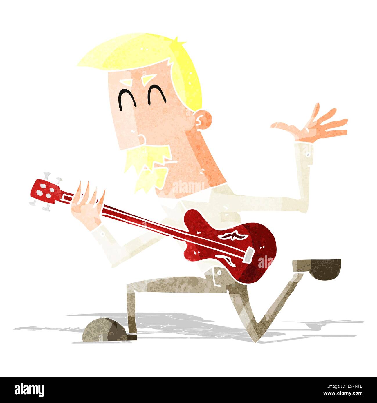 cartoon man playing electric guitar Stock Vector Image & Art - Alamy