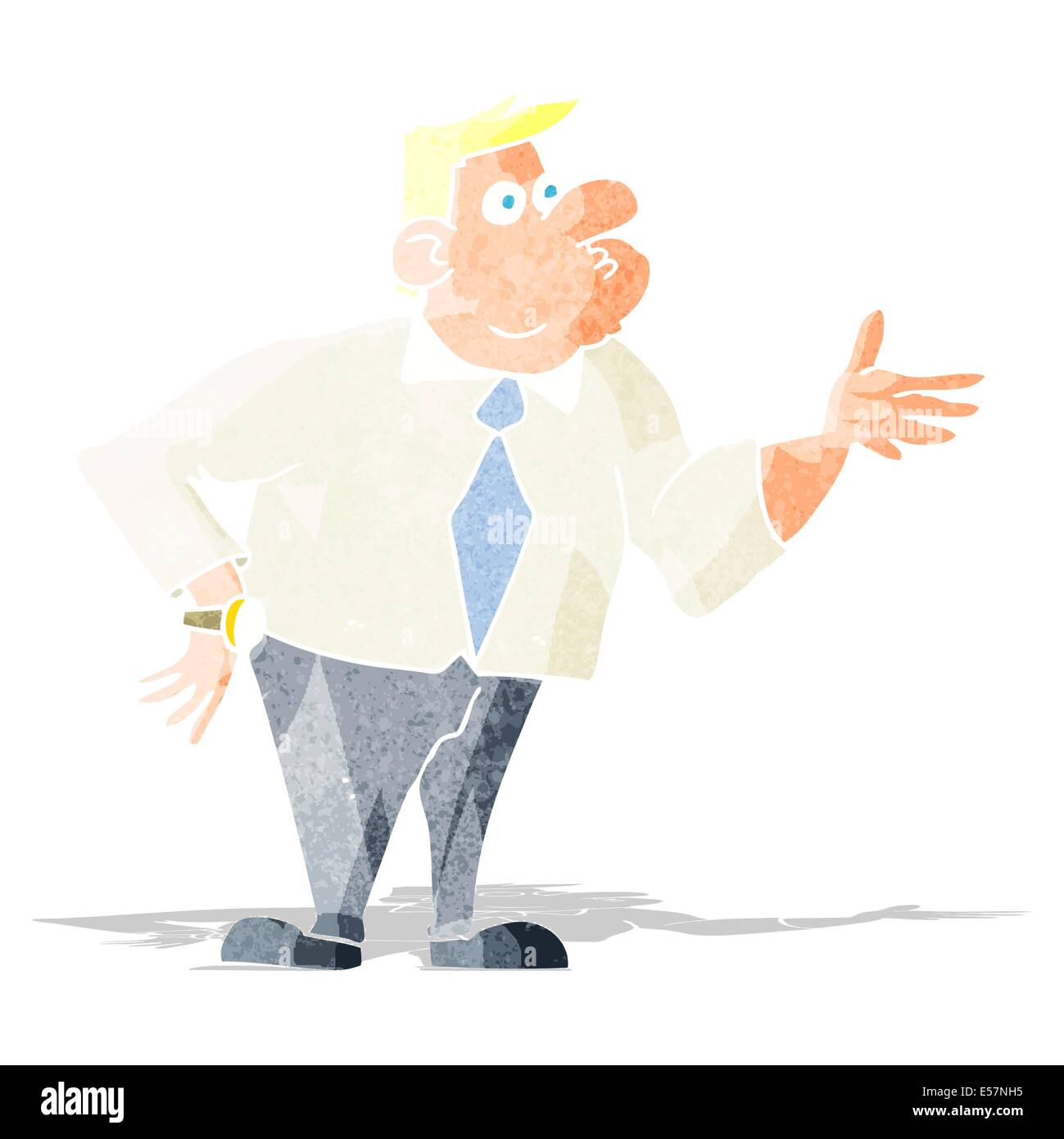 Cartoon businessman asking question Cut Out Stock Images & Pictures - Alamy