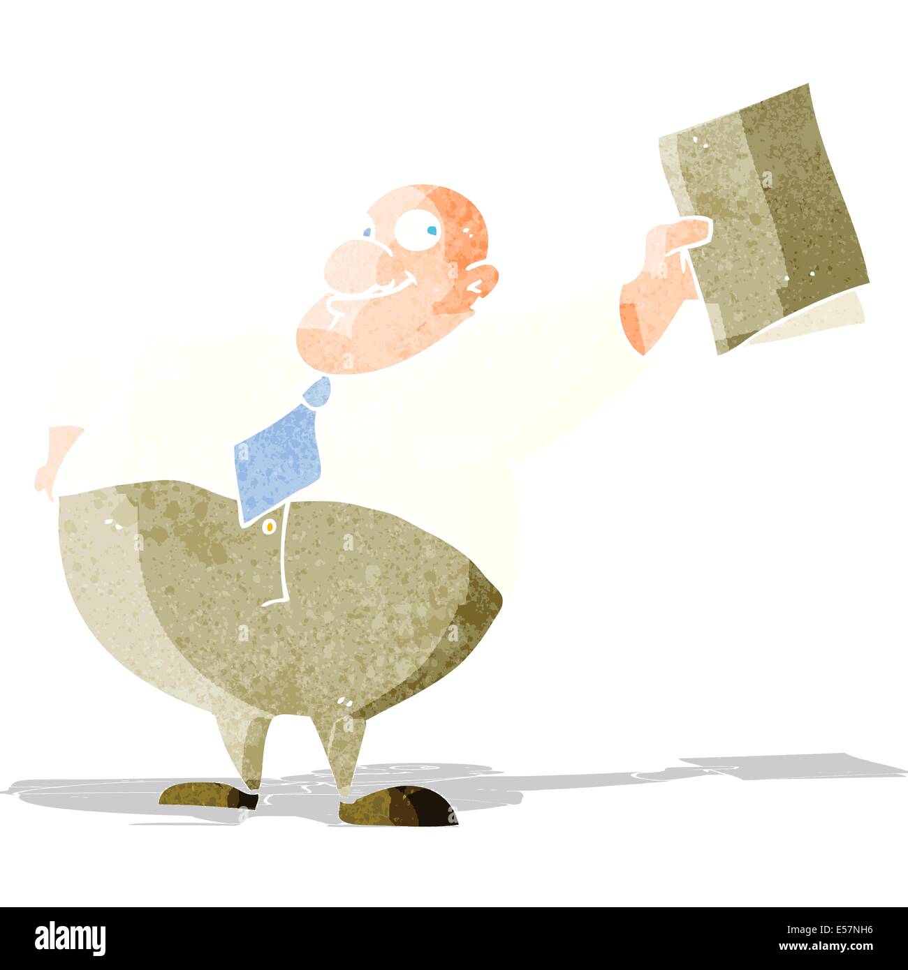 cartoon happy boss with file Stock Vector Image & Art - Alamy