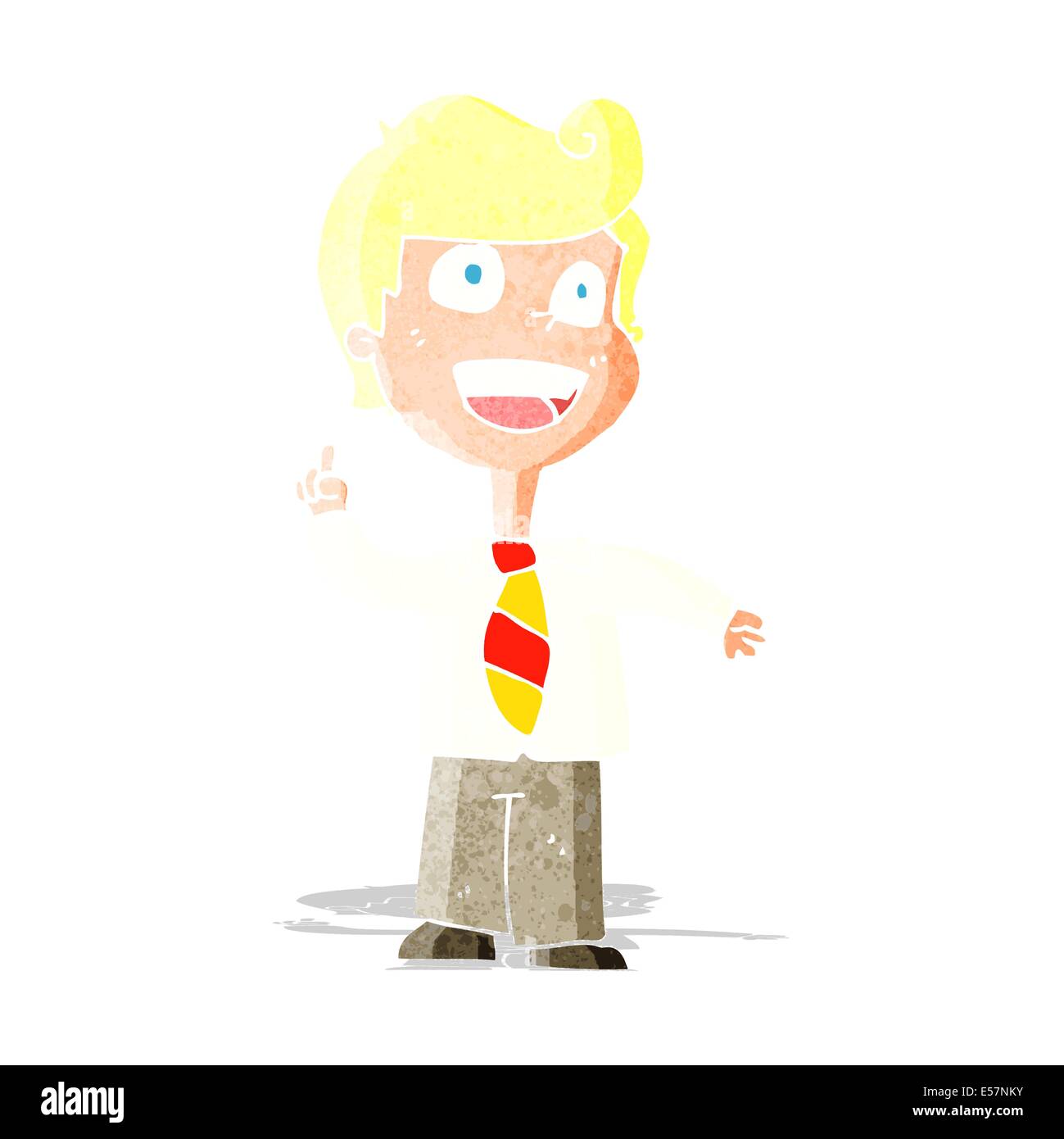 cartoon school boy raising hand Stock Vector Image & Art - Alamy