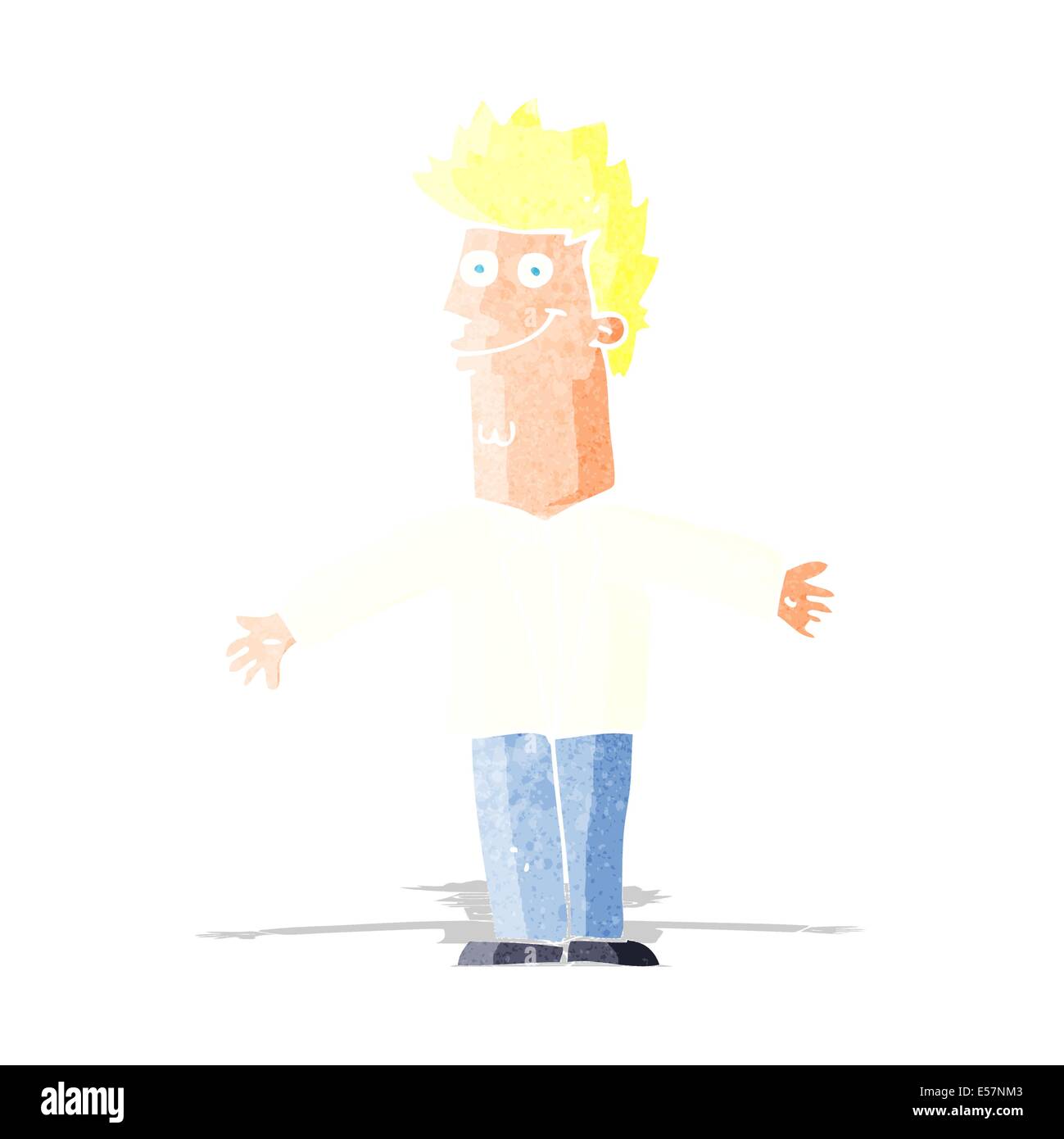 cartoon happy man with open arms Stock Vector Image & Art - Alamy