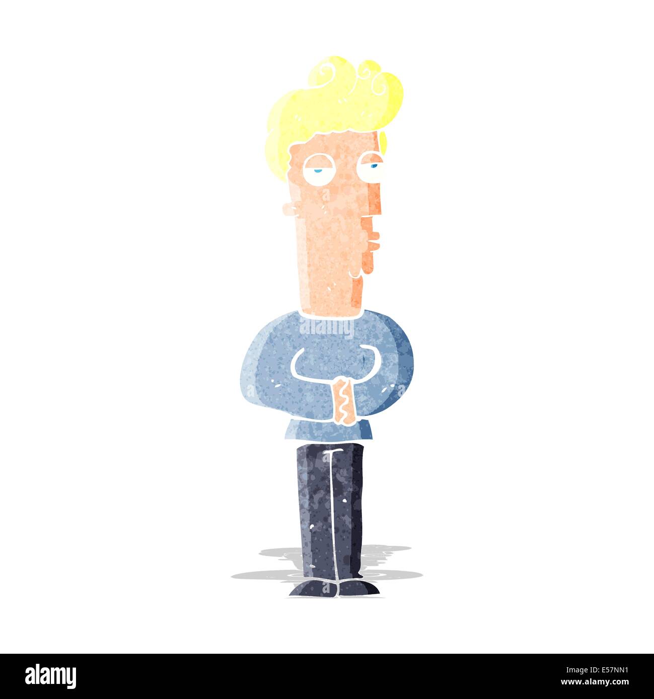 cartoon jaded man Stock Vector Image & Art - Alamy