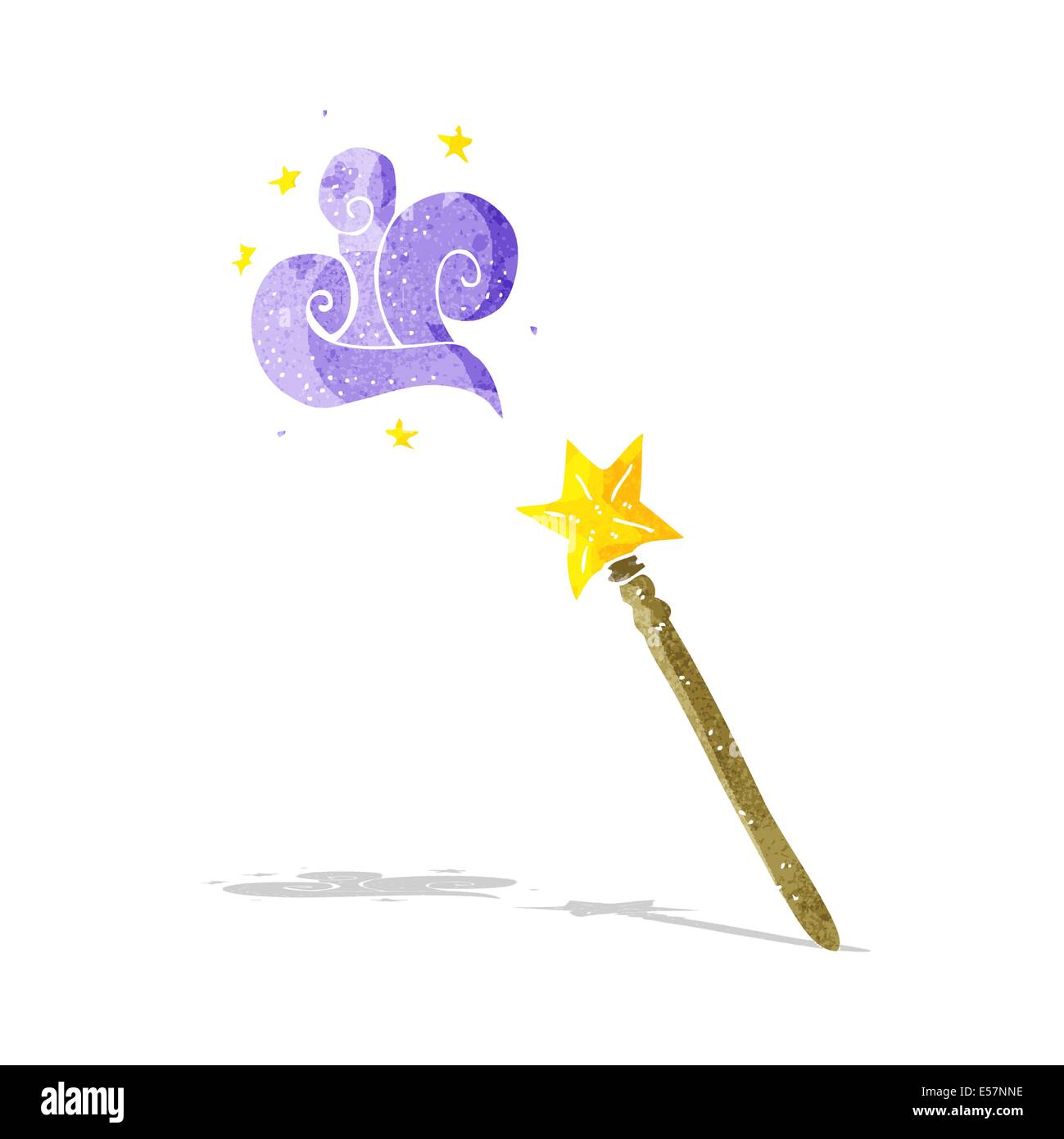 Cartoon magic wand casting spell Cut Out Stock Images & Pictures - Alamy