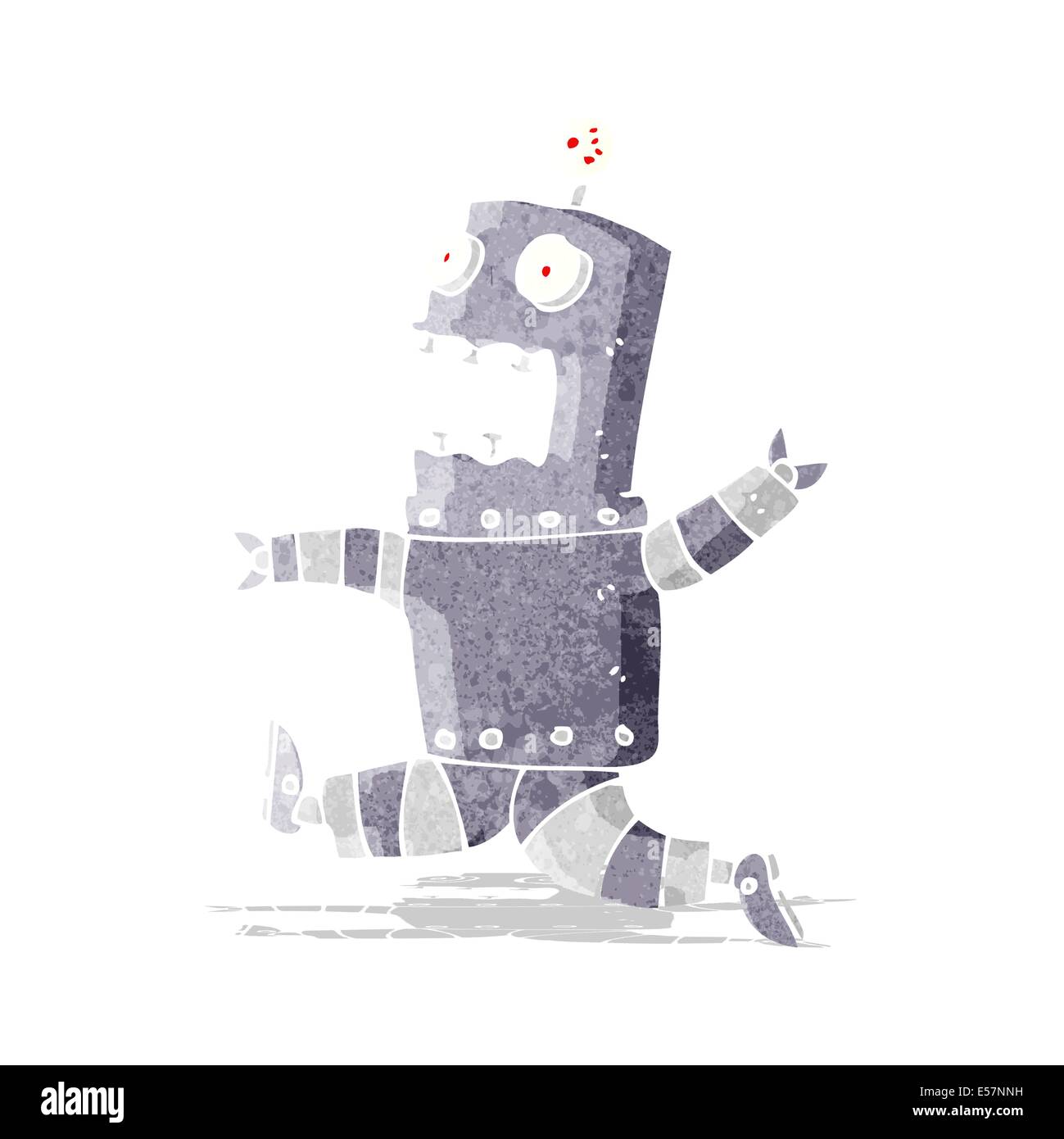 cartoon terrified robot Stock Vector Image & Art - Alamy