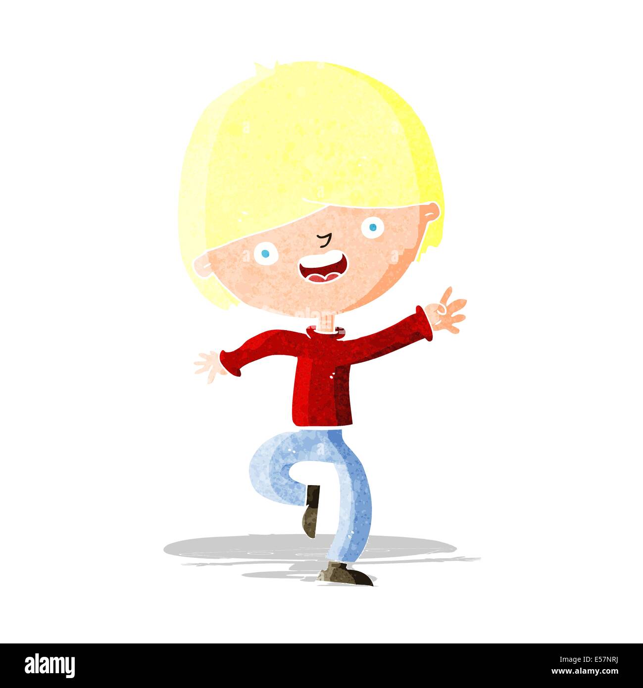 cartoon happy boy dancing Stock Vector Image & Art - Alamy