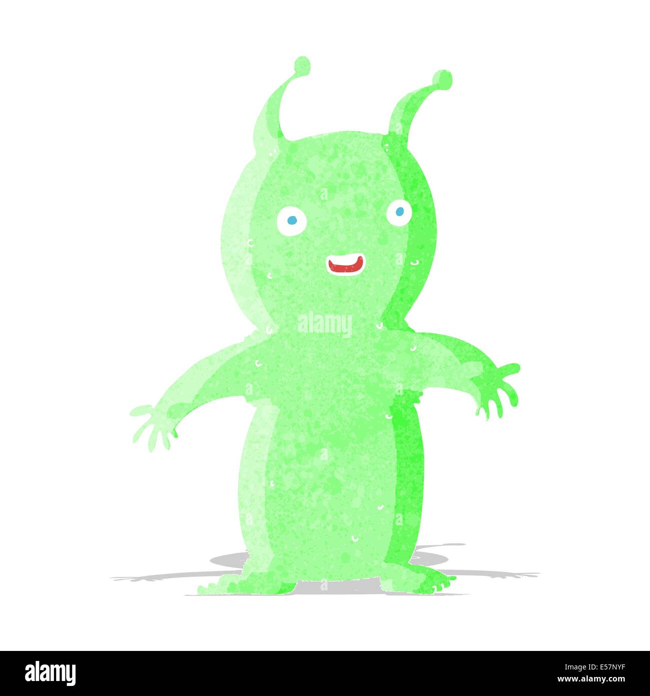 cartoon happy little alien Stock Vector Image & Art - Alamy