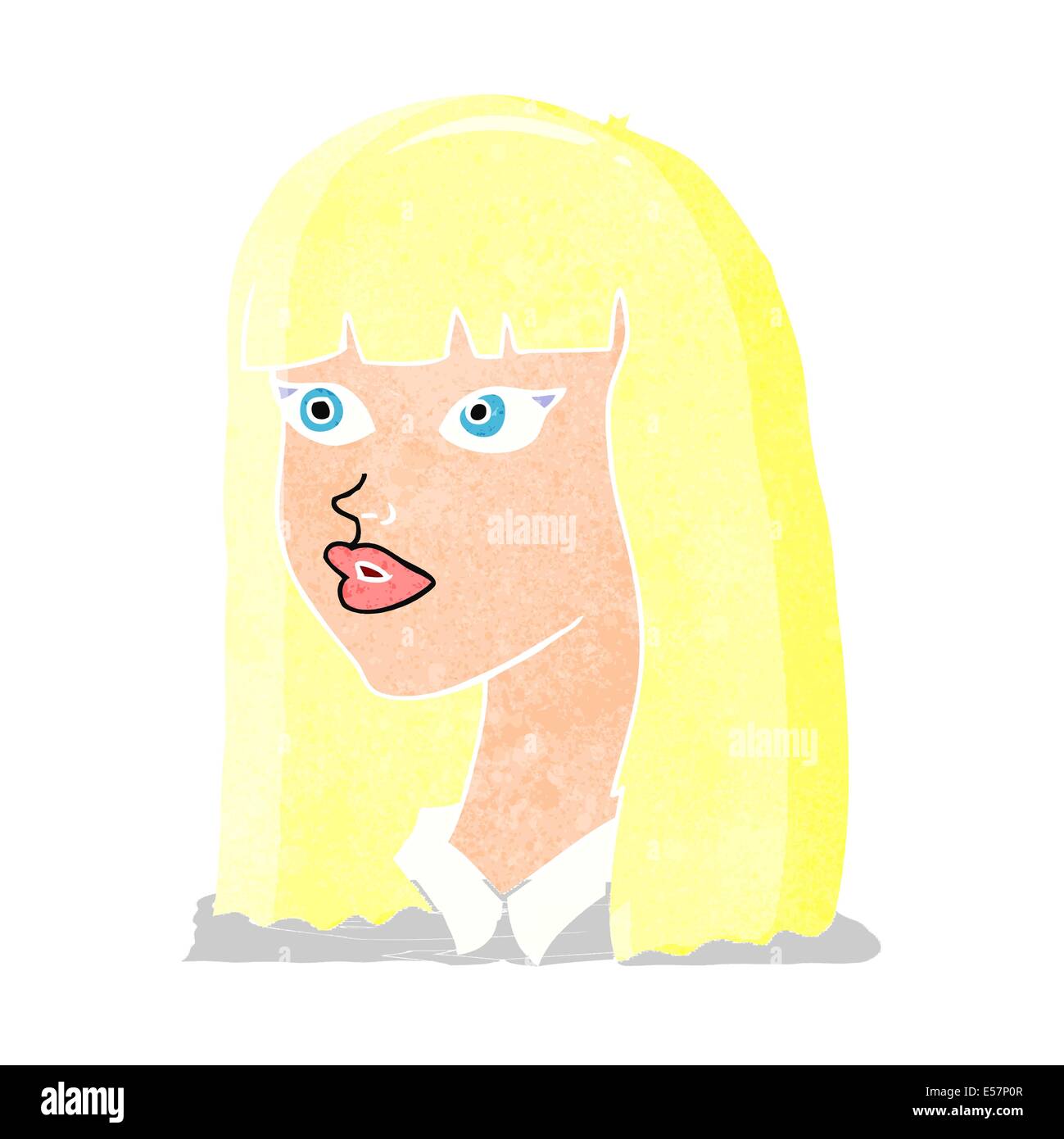 Cartoon pretty girl long hair Cut Out Stock Images & Pictures - Alamy