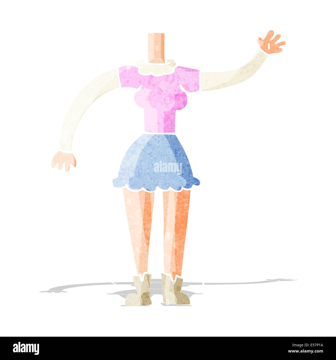cartoon female body (add photos or mix and match cartoons Stock Vector ...