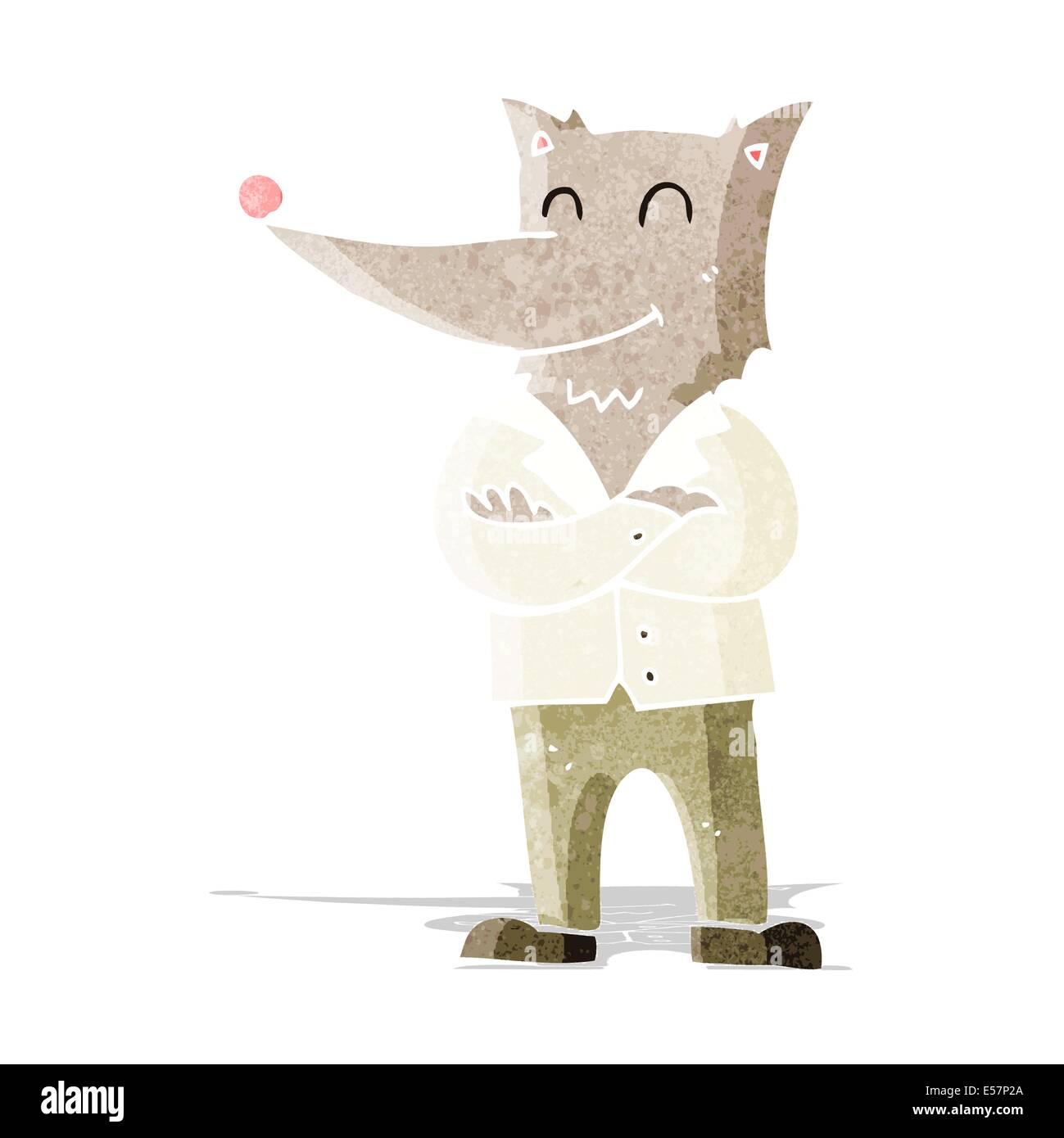cartoon wolf in shirt Stock Vector Image & Art - Alamy