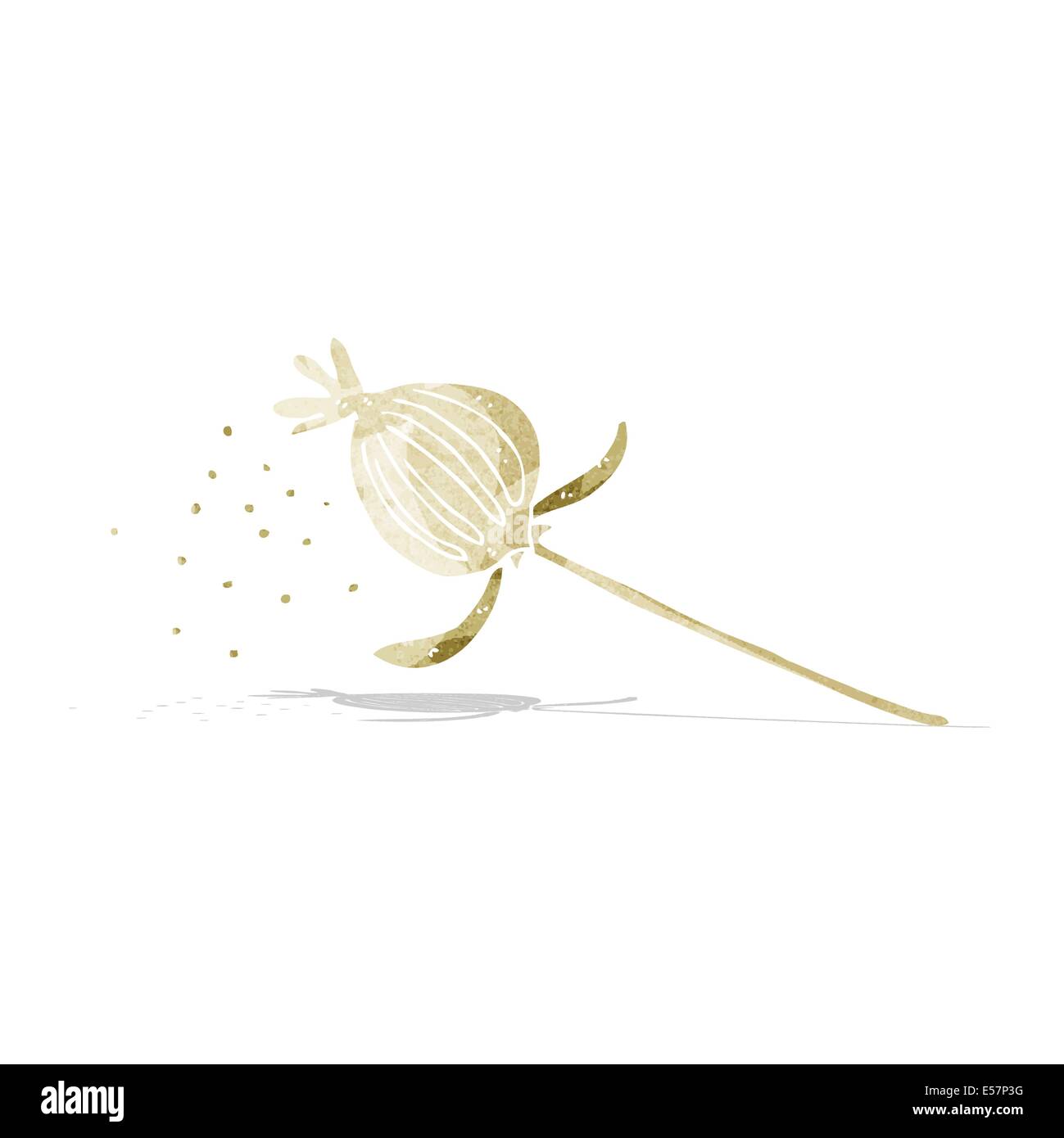 cartoon dried poppy flower Stock Vector Image & Art - Alamy