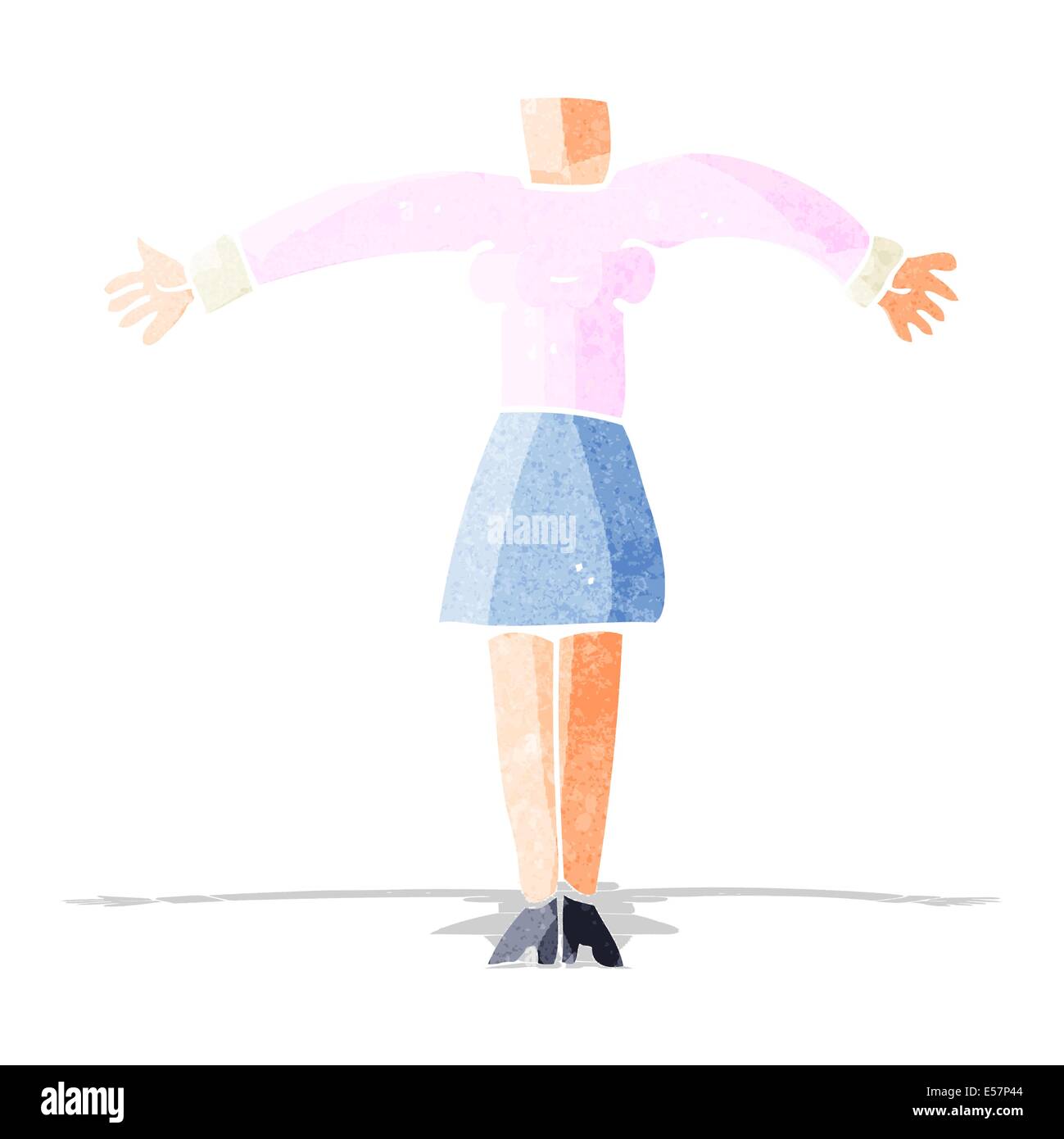 cartoon female body (add photos or mix and match cartoons Stock Vector ...