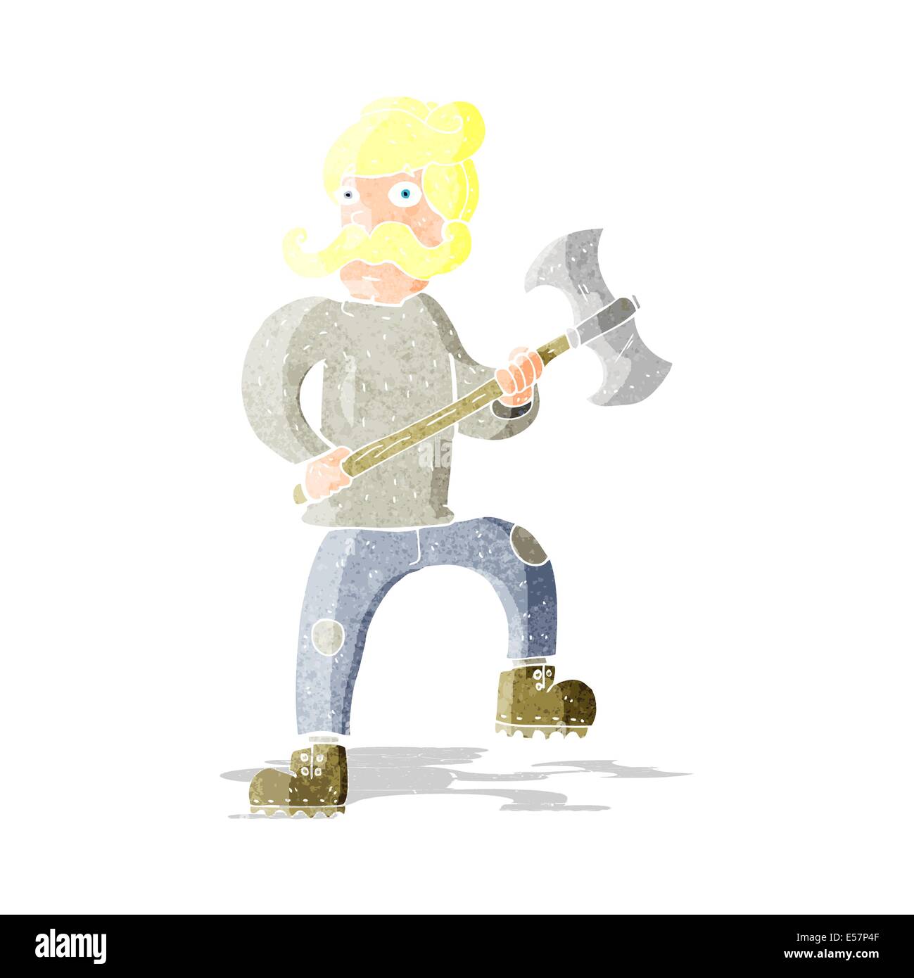 cartoon man with axe Stock Vector Image & Art - Alamy